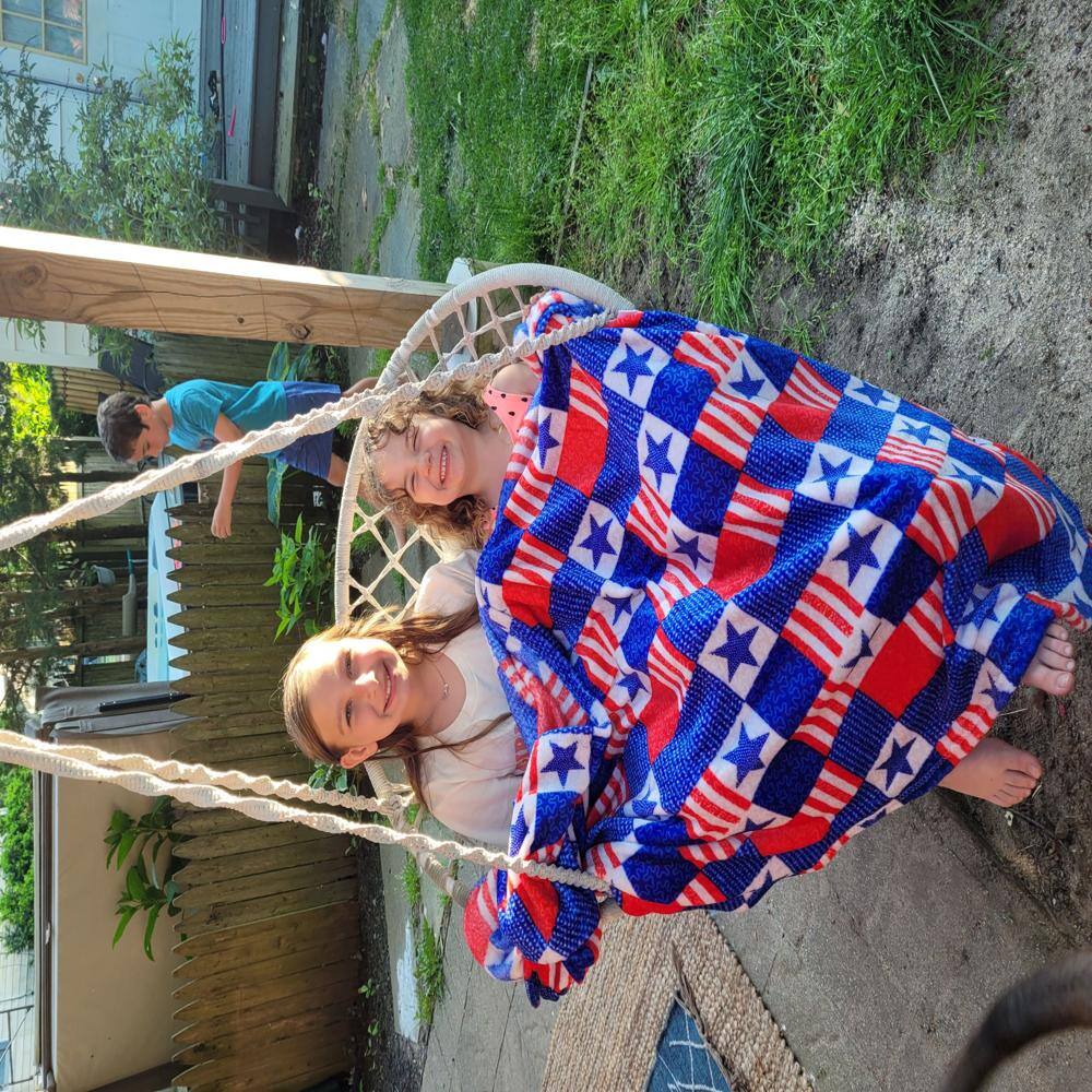 Noble House Plazatex Patriotic Patchwork Micro plush Decorative All ...