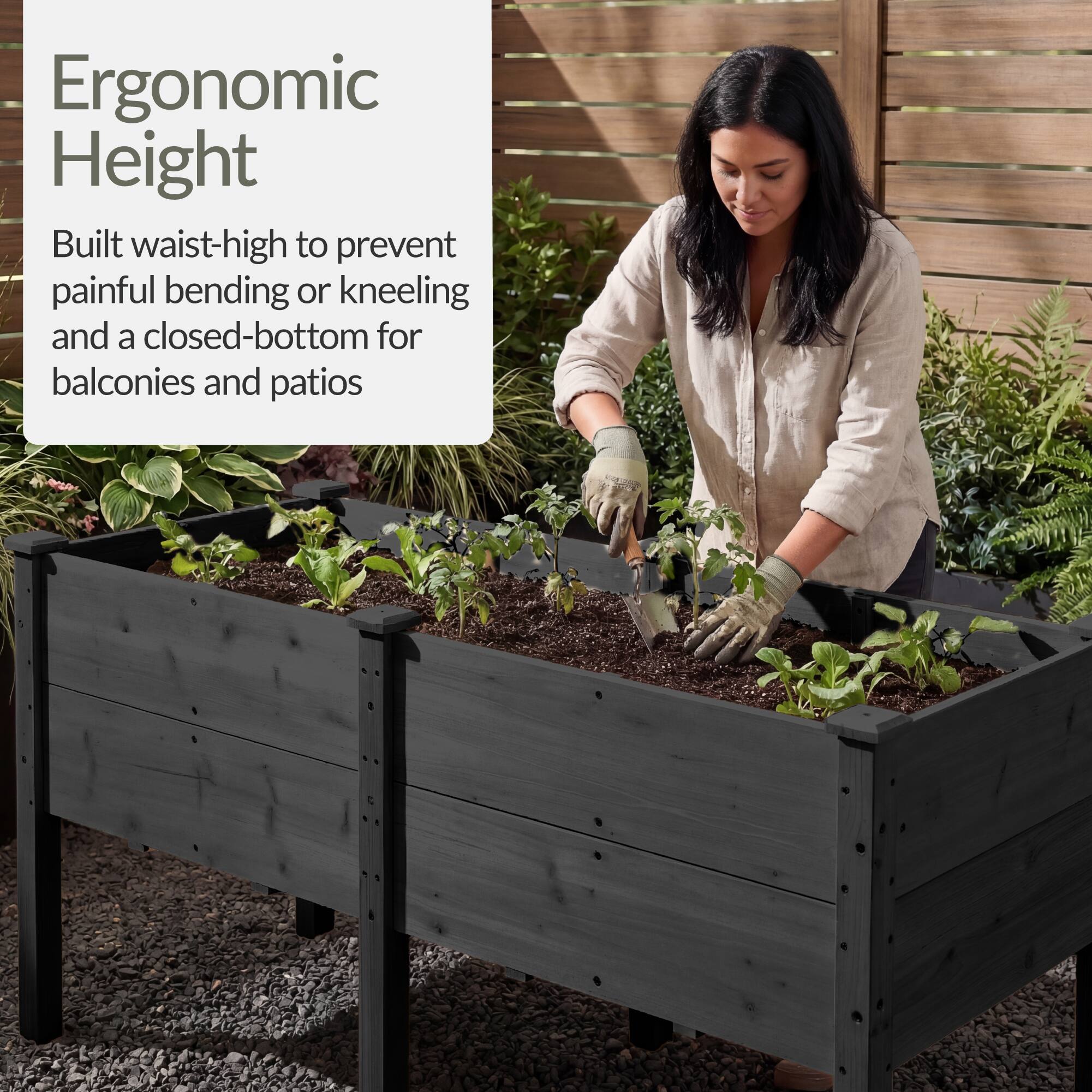 Best Choice Products 72" x 24" x 30" Raised Garden Bed, Extra Deep 16 ...