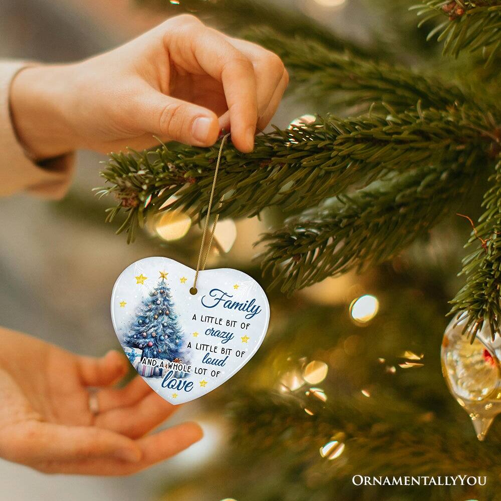 OrnamentallyYou Amusing Family Quote Ornament Charming Blue Christmas ...