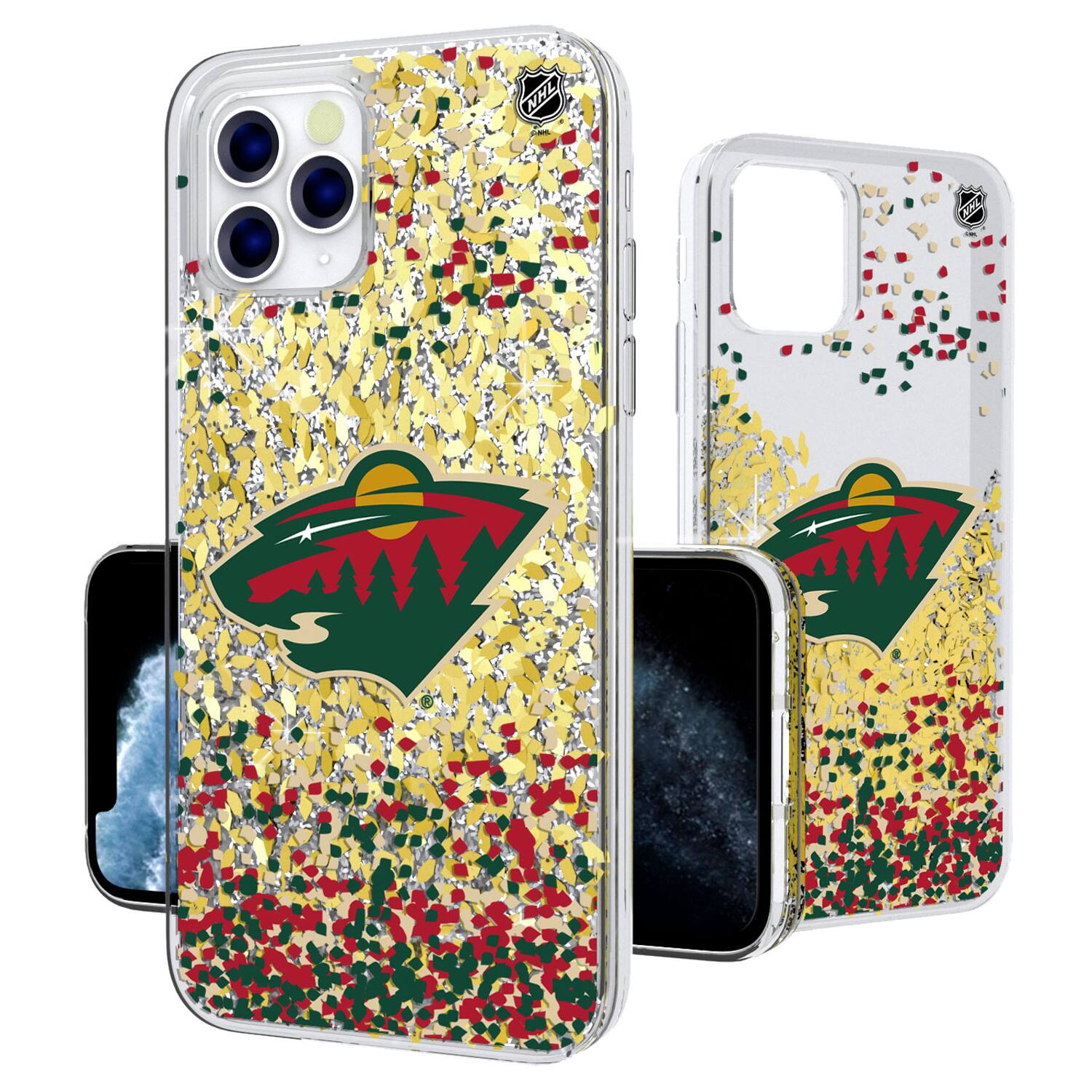 Keyscaper NHL Minnesota Wild iPhone Confetti Glitter Case 16 Pro Max ...