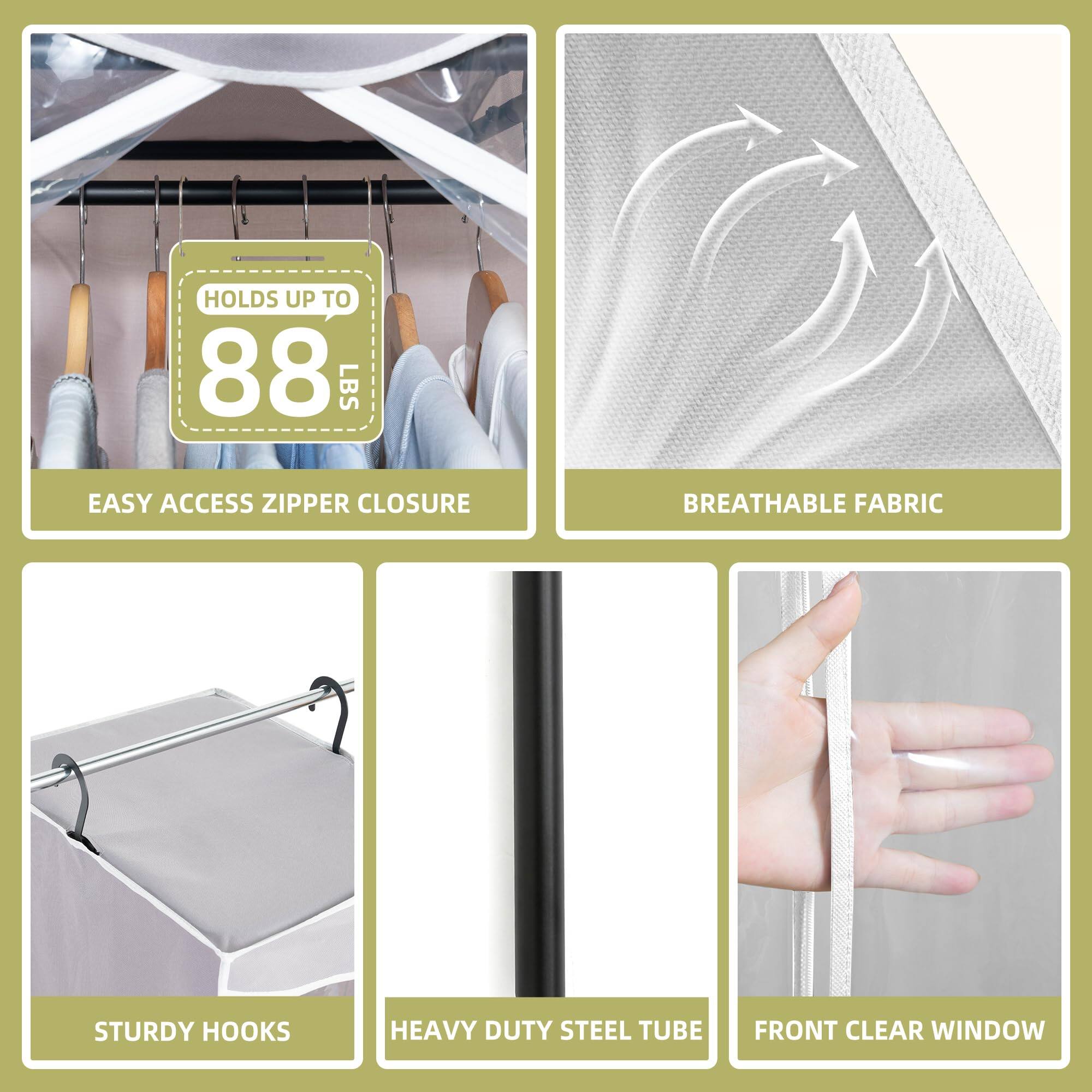 NICHOLAS KLEIN Garment Bags For Hanging Clothes Long Cover With ...