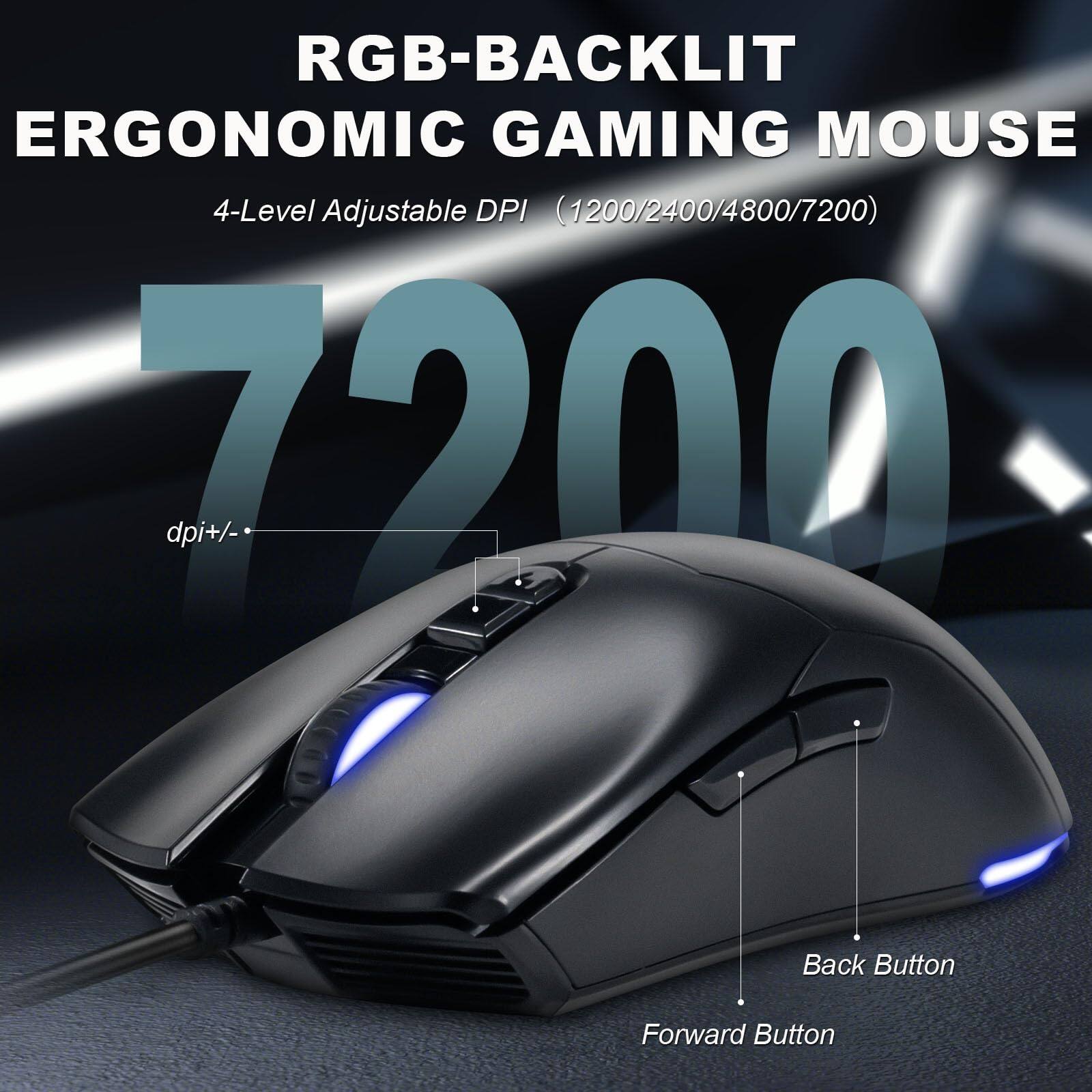 Stamp n Camp Typewriter Mechanical Gaming And Mouse Combo Rainbow Rgb ...