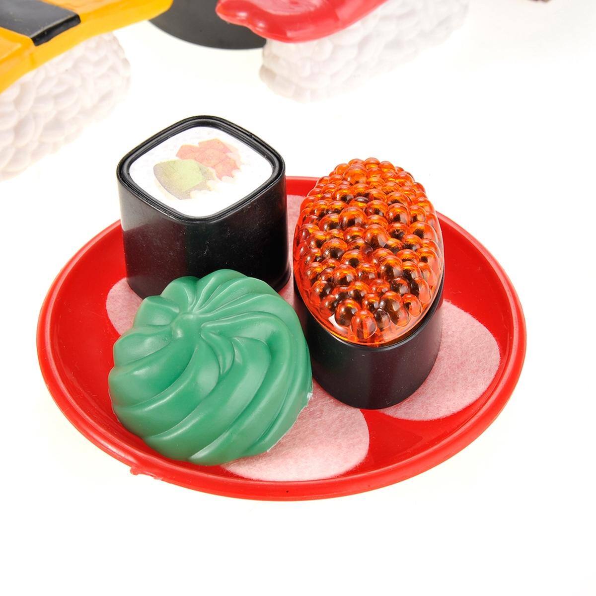 JuzToys 21pcs Japanese Sushi Toy Bento Box – Pretend Play Cutting Food ...