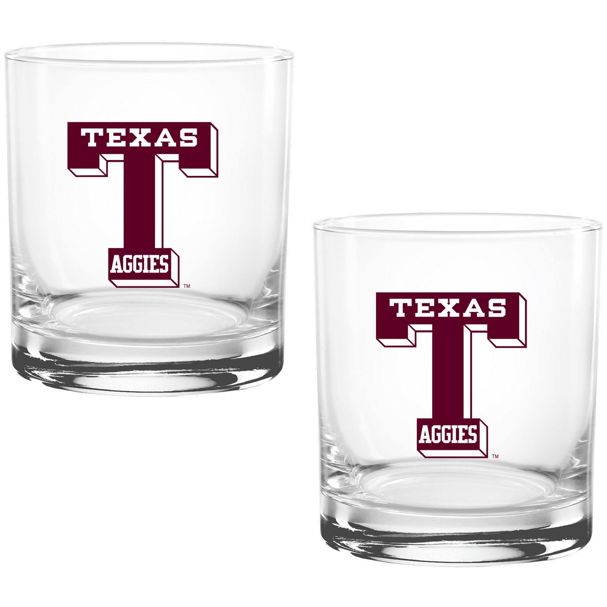 Indigo Falls Texas A&M Aggies Two Pack 14oz. Vault Sketch Rocks Glass ...