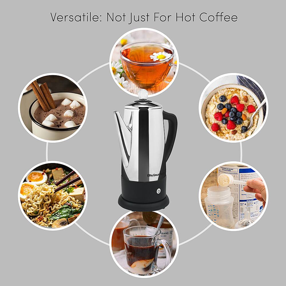 Best Buy: Elite Platinum 12-Cup Automatic Percolator Stainless-Steel EC-120