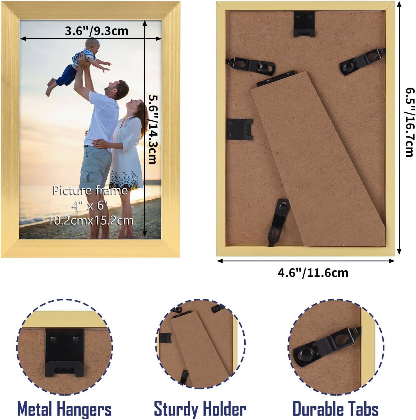 blue 18 Packs 8x10 Black Multi Plastic Picture Frames Set with Plastic ...