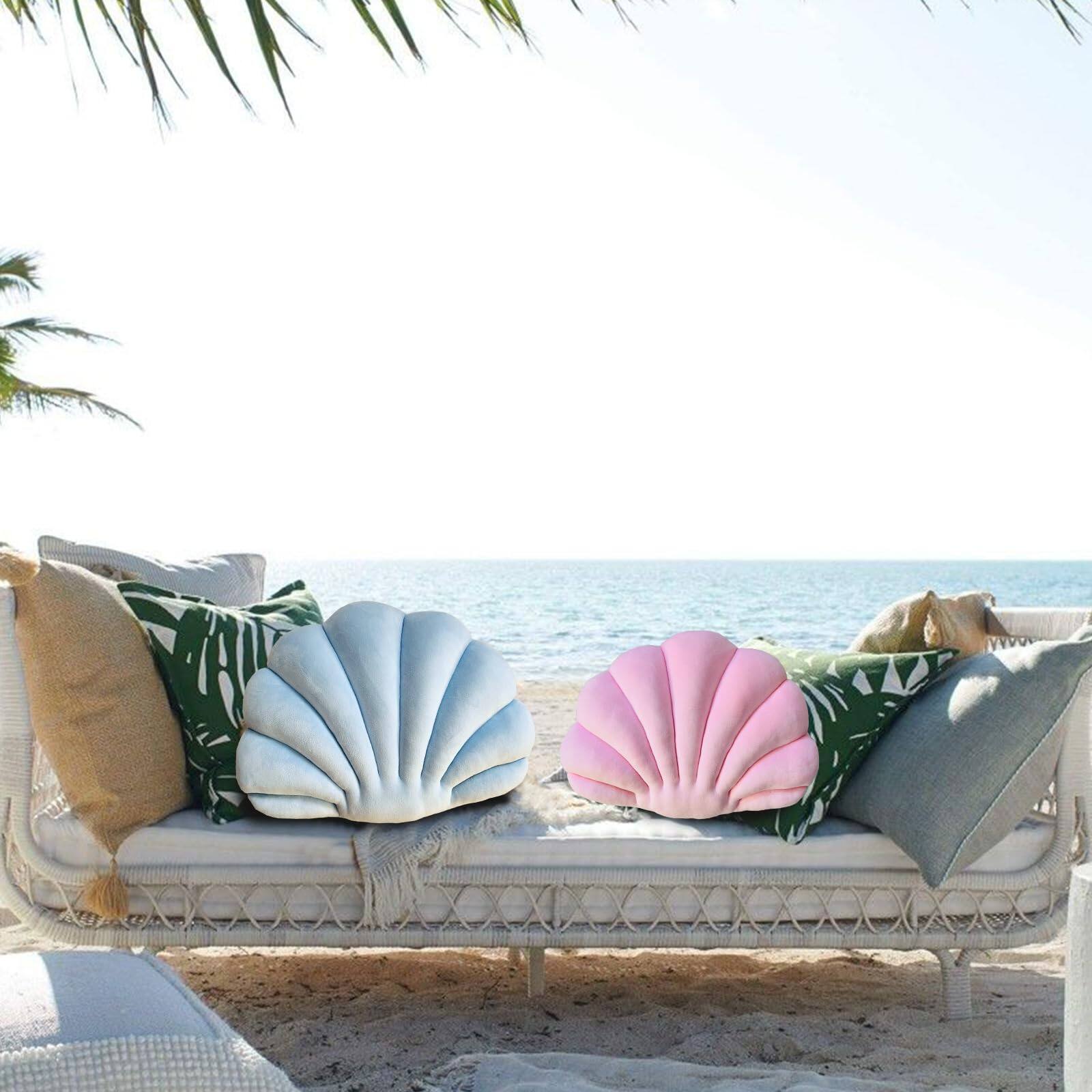 Paradigms Interiors Shell Pillow Seashell Pillows Patio Shaped Gifts ...