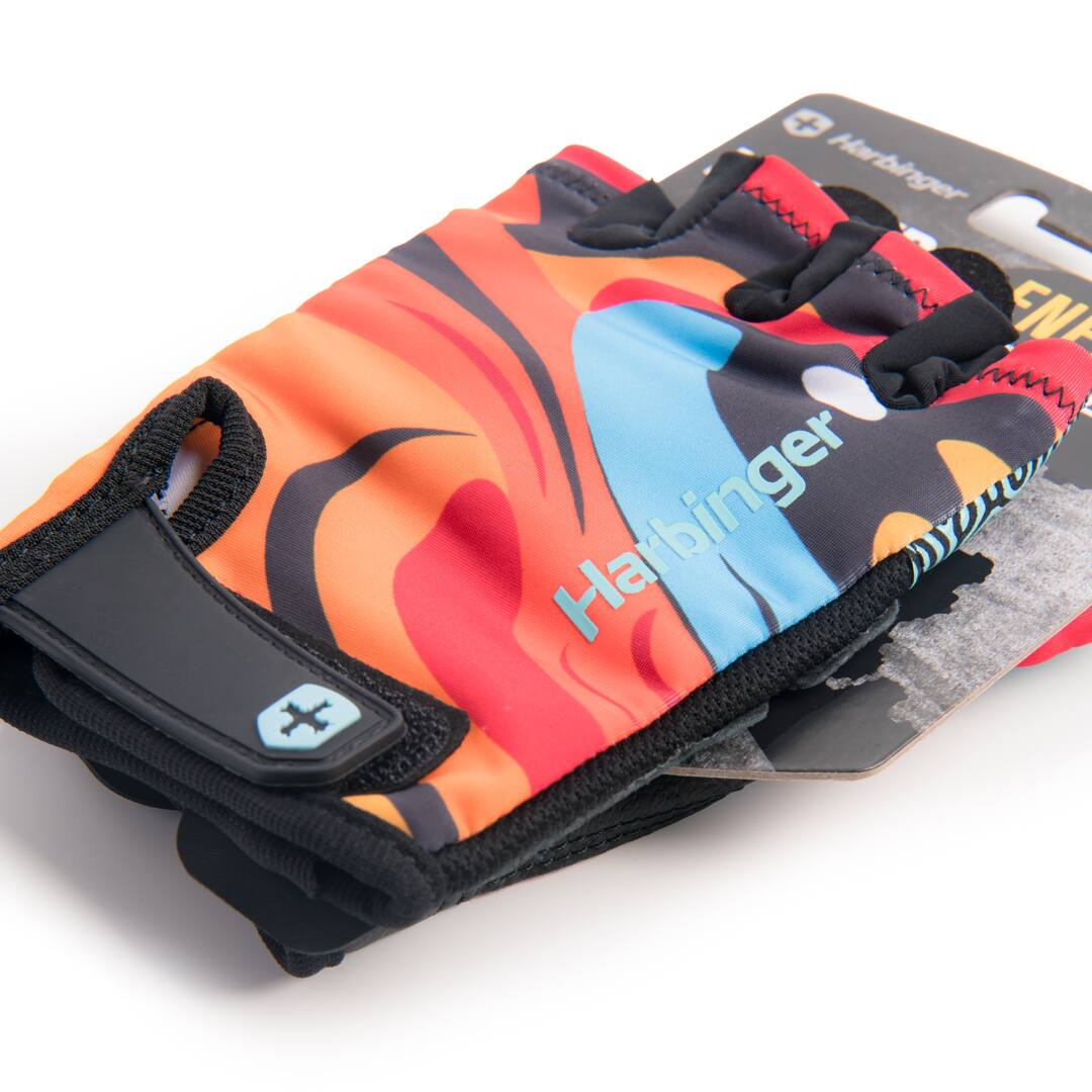 Harbinger Women's Pro Gloves 3.0 Swirl Medium Orange/Blue W-PROGL-3.0 ...