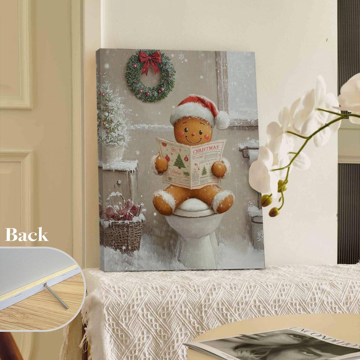 Paradigms Interiors Christmas Gingerbread Bathroom Wall Art Decor Xmas ...