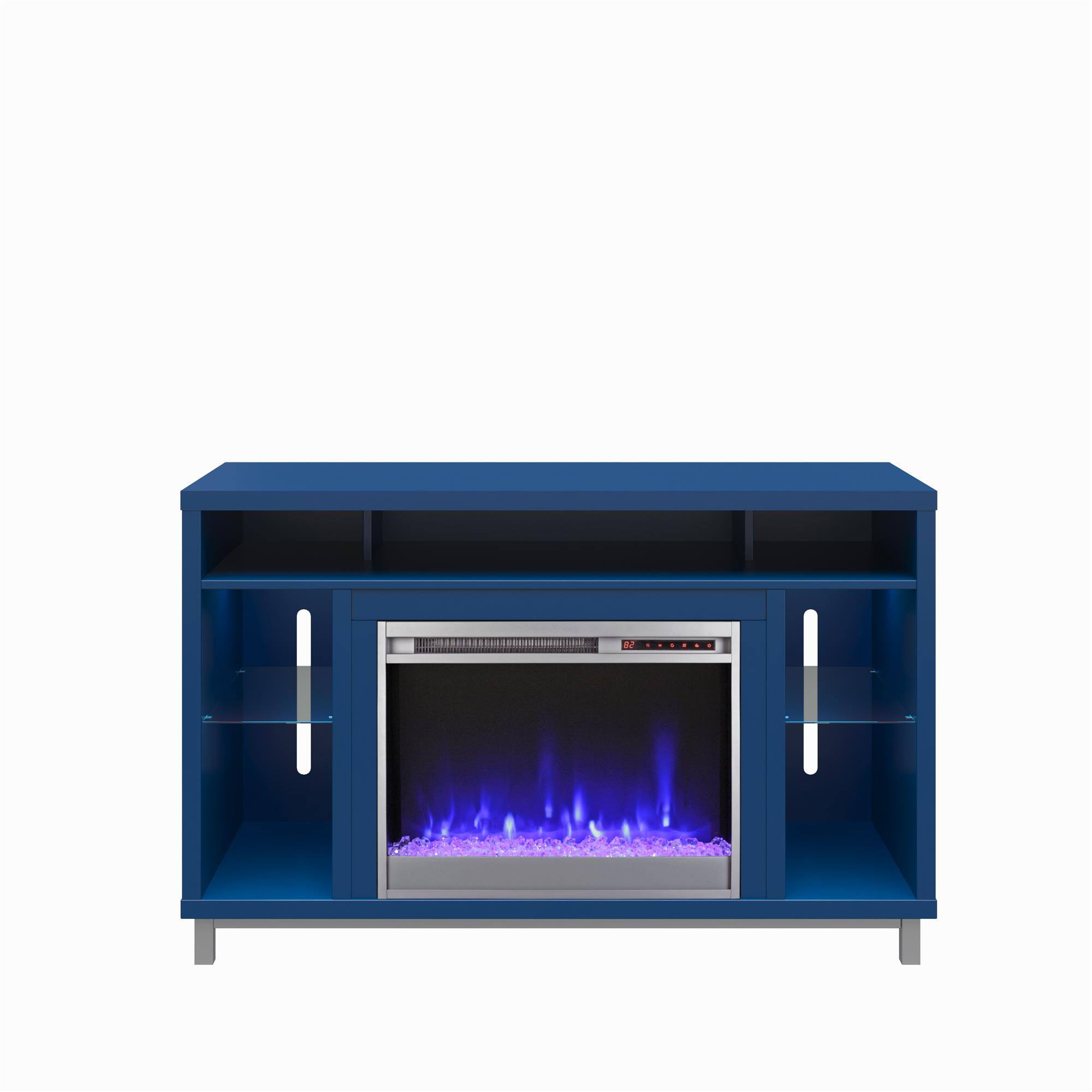 Best Buy Ameriwood Home Lumina Fireplace TV Stand for TVs up to 48 Navy 1444837COM