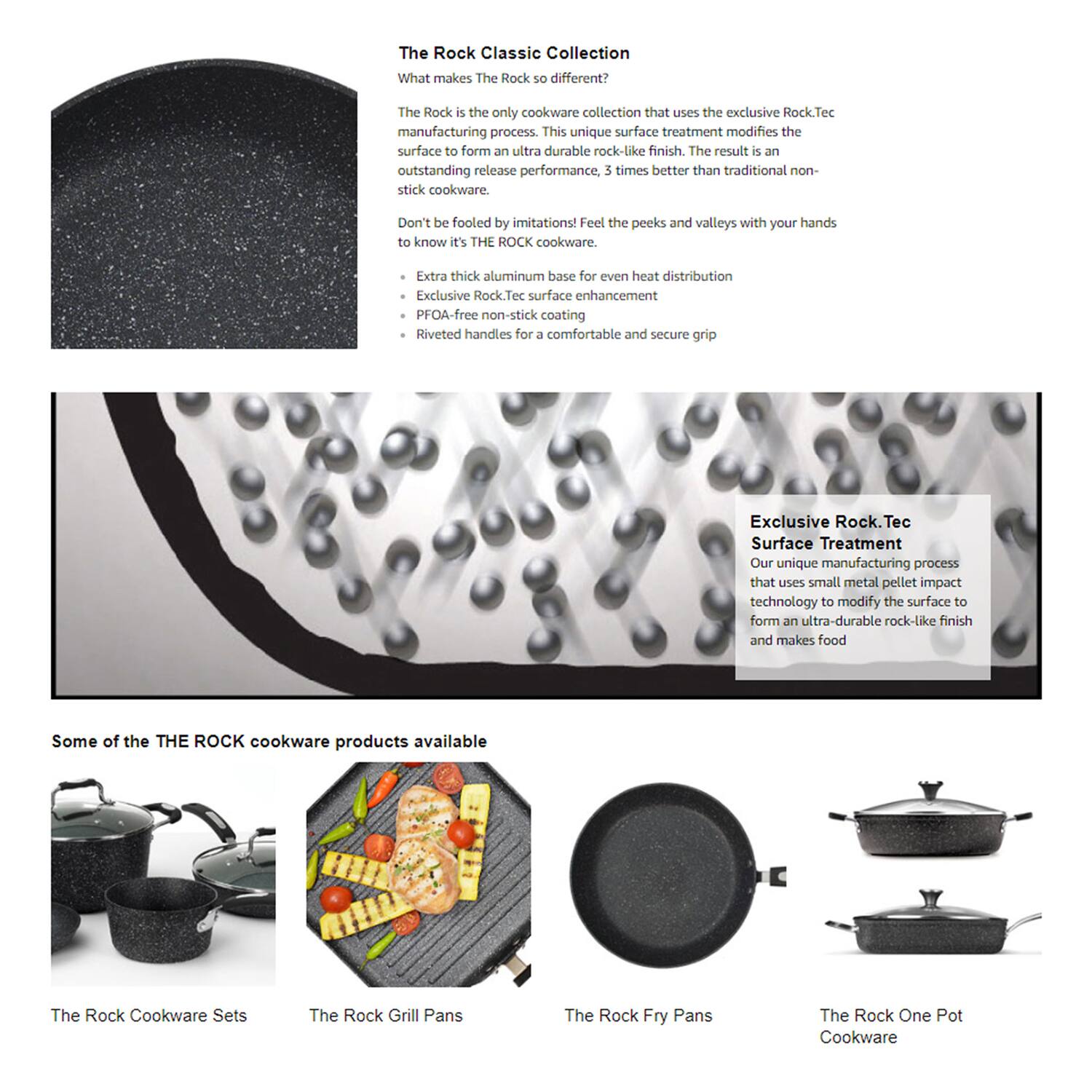 060310 006 0000 The Rock By Starfrit Fry Pan With Stainless Steel ...