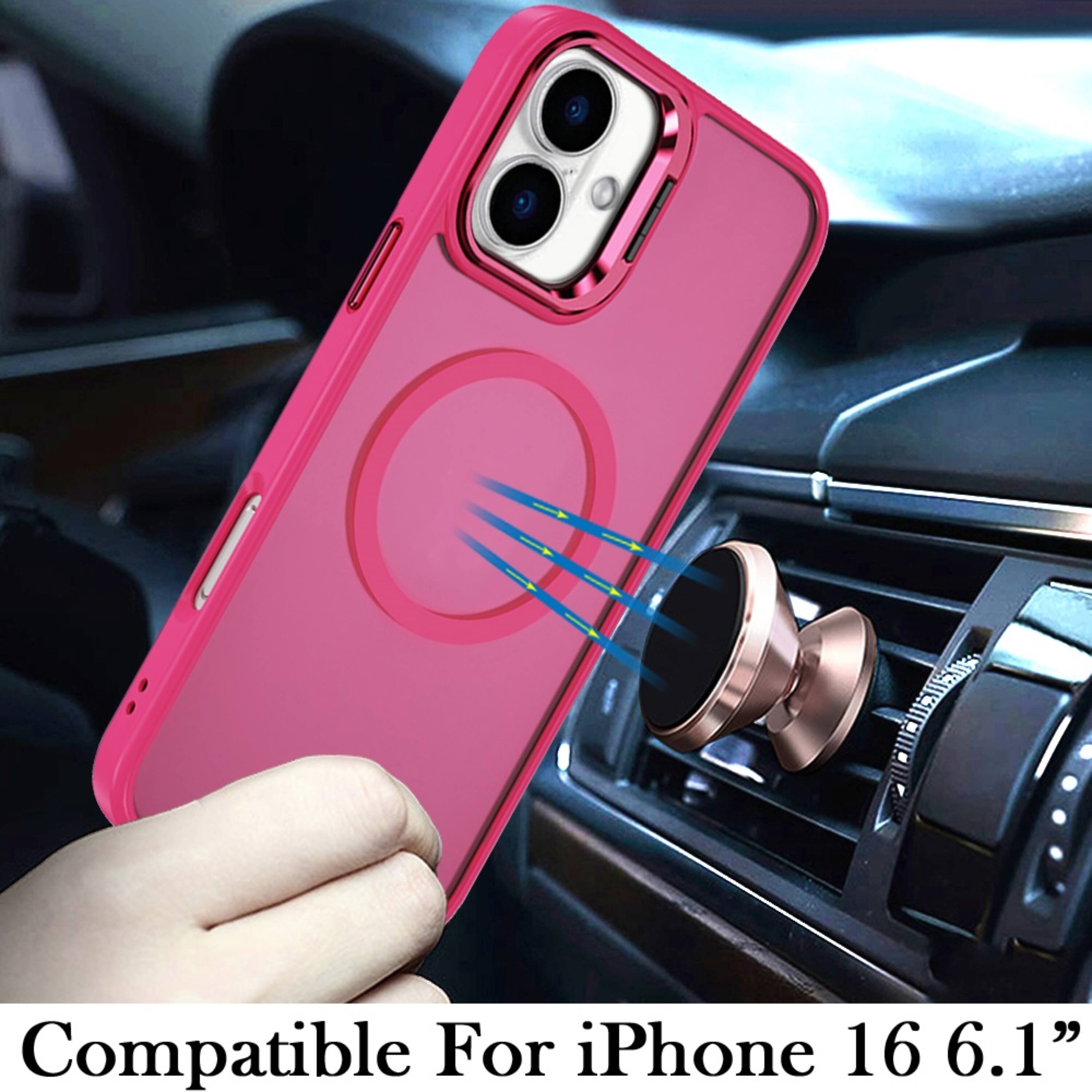 Kitcheniva Matte Magnetic Circle Camera Lens Stand Phone Case With ...