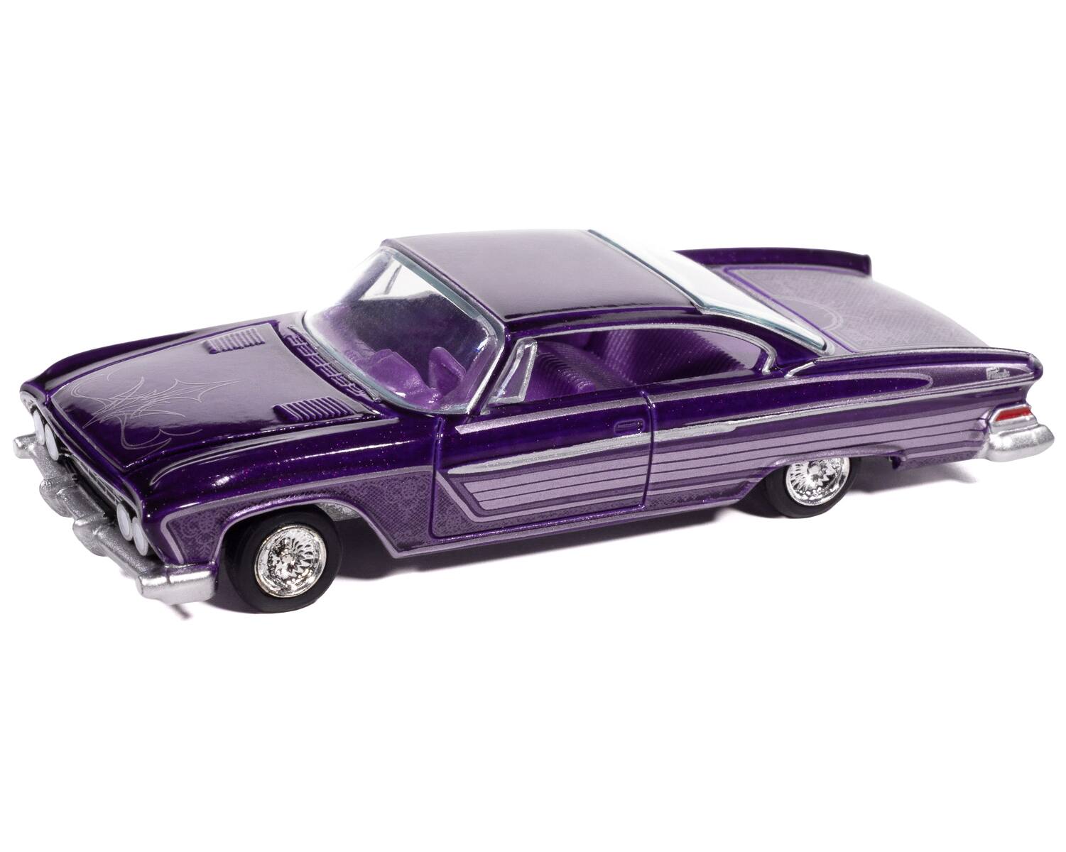 Autoworld 1961 Dodge Dart Phoenix Lowrider with Graphics and Purple ...