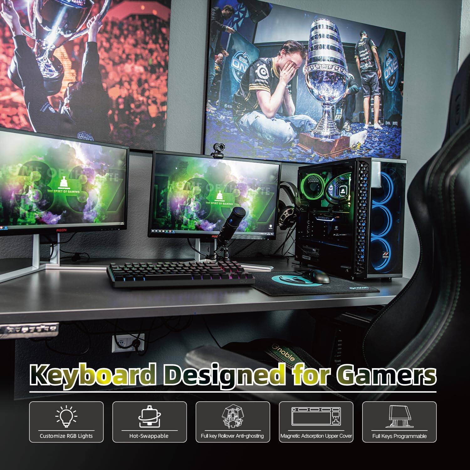 Comfort Essence X77 Hot Swappable Mechanical KeyboardRGB Gaming ...