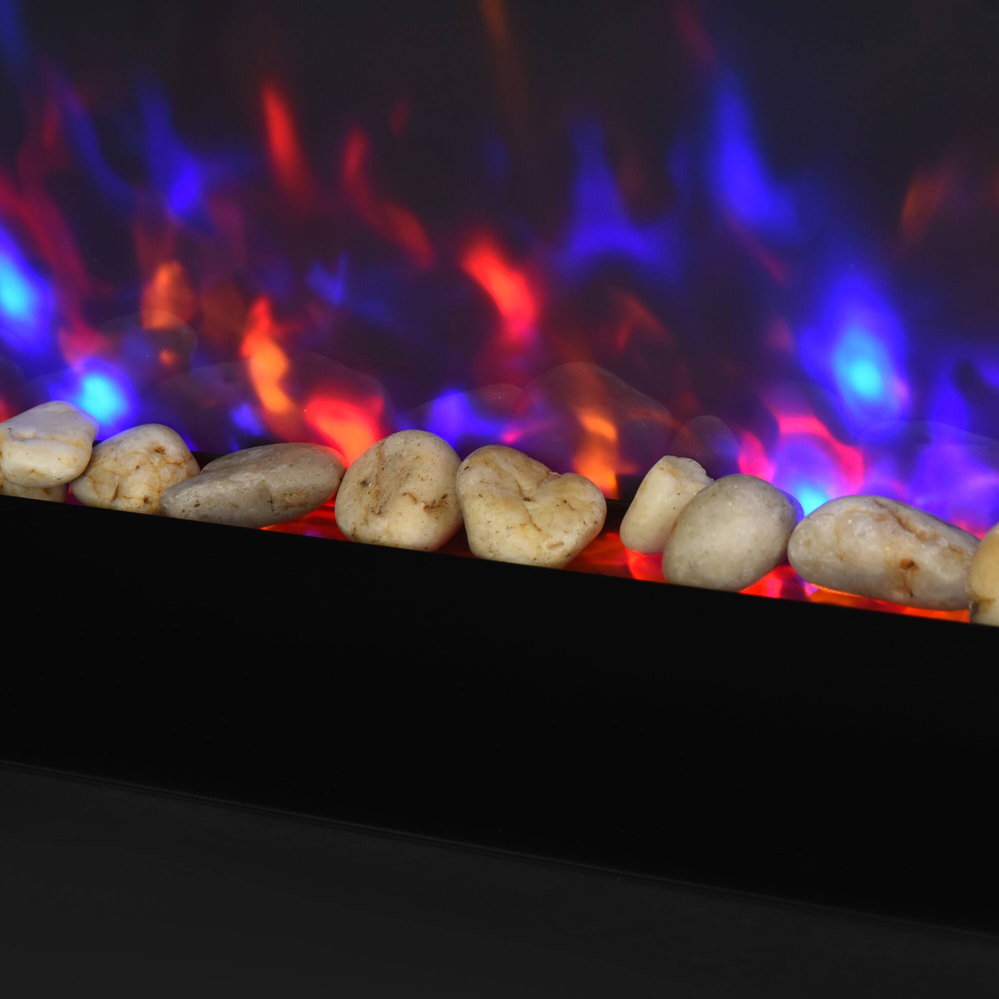 APRILSOUL 1500w Electric Wall Mounted Fireplace With Flame Effect 7 ...