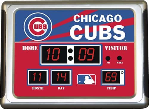 Best Buy: Team Sports America Chicago Cubs Scoreboard Alarm Clock ...