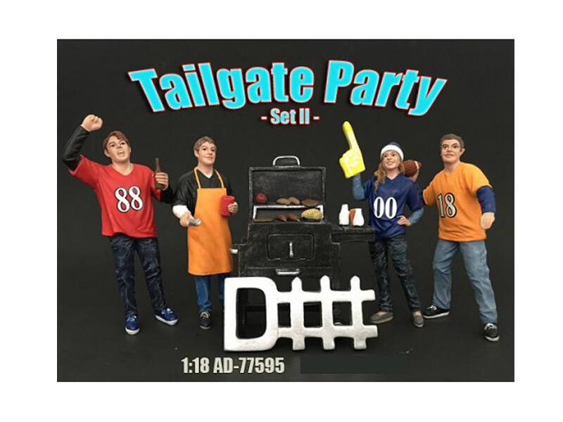Tailgate Party Set II 4 Piece Figure Set For 1:18 Scale Models by ...
