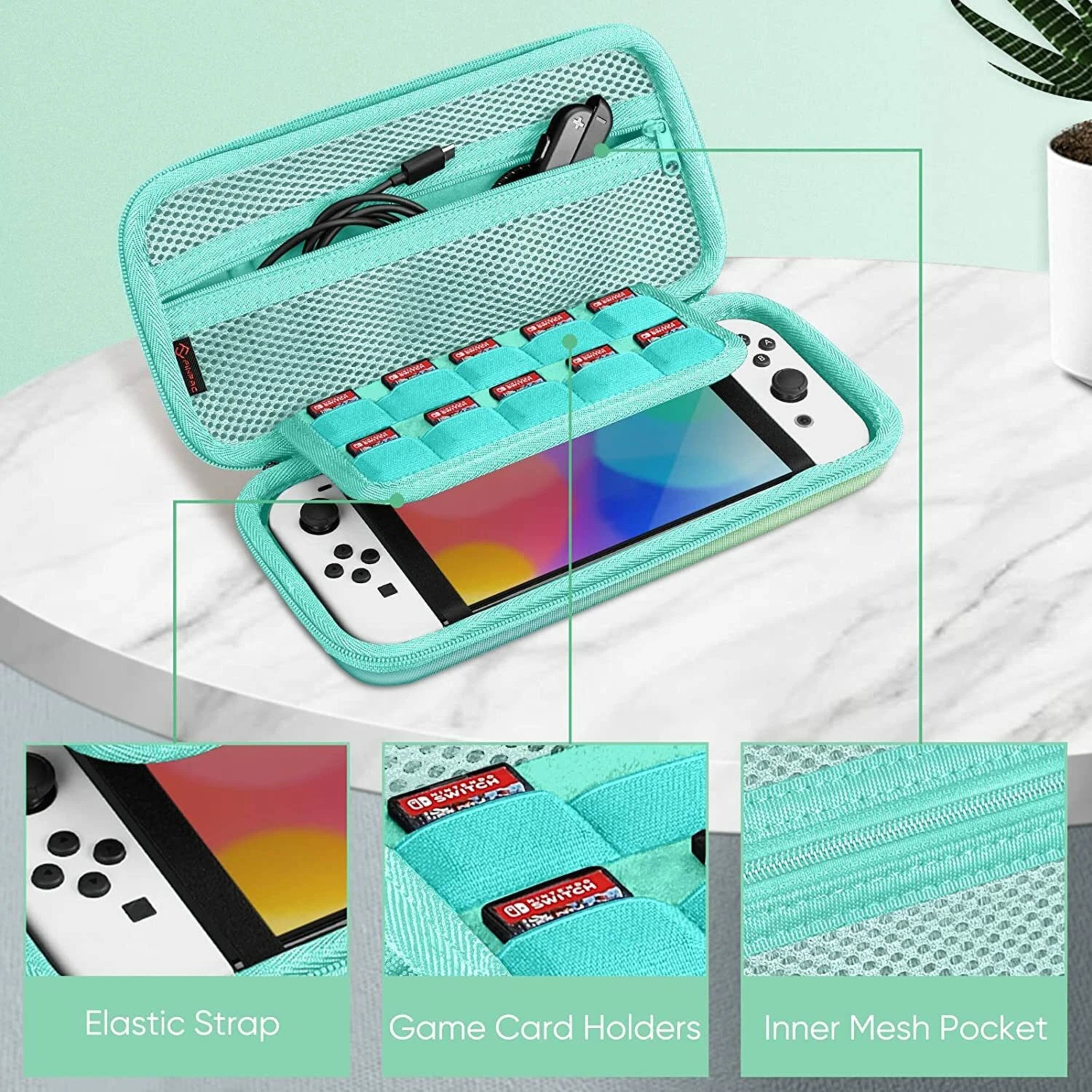 Kitcheniva Travel Carry Case For Nintendo Switch OLED 2021 And Switch 2017 Coquette Cherries ...