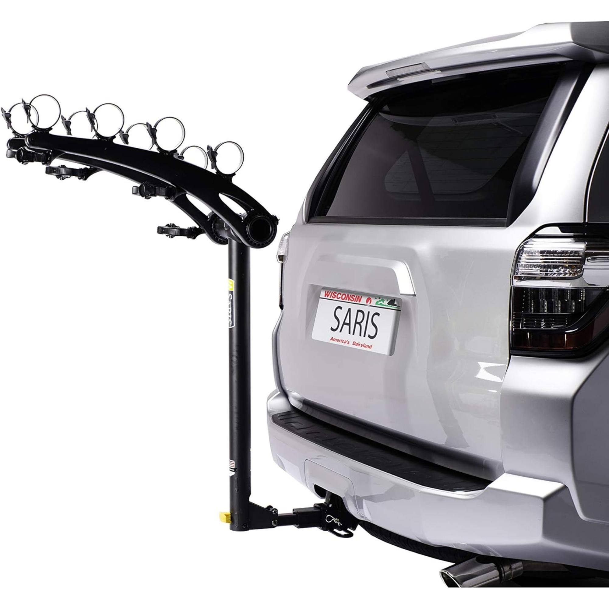 Saris Bones 4 Bike Hitch Rack, Easy Fold Design Hitch Bike Rack with Tilting Base Black SAR884 ...