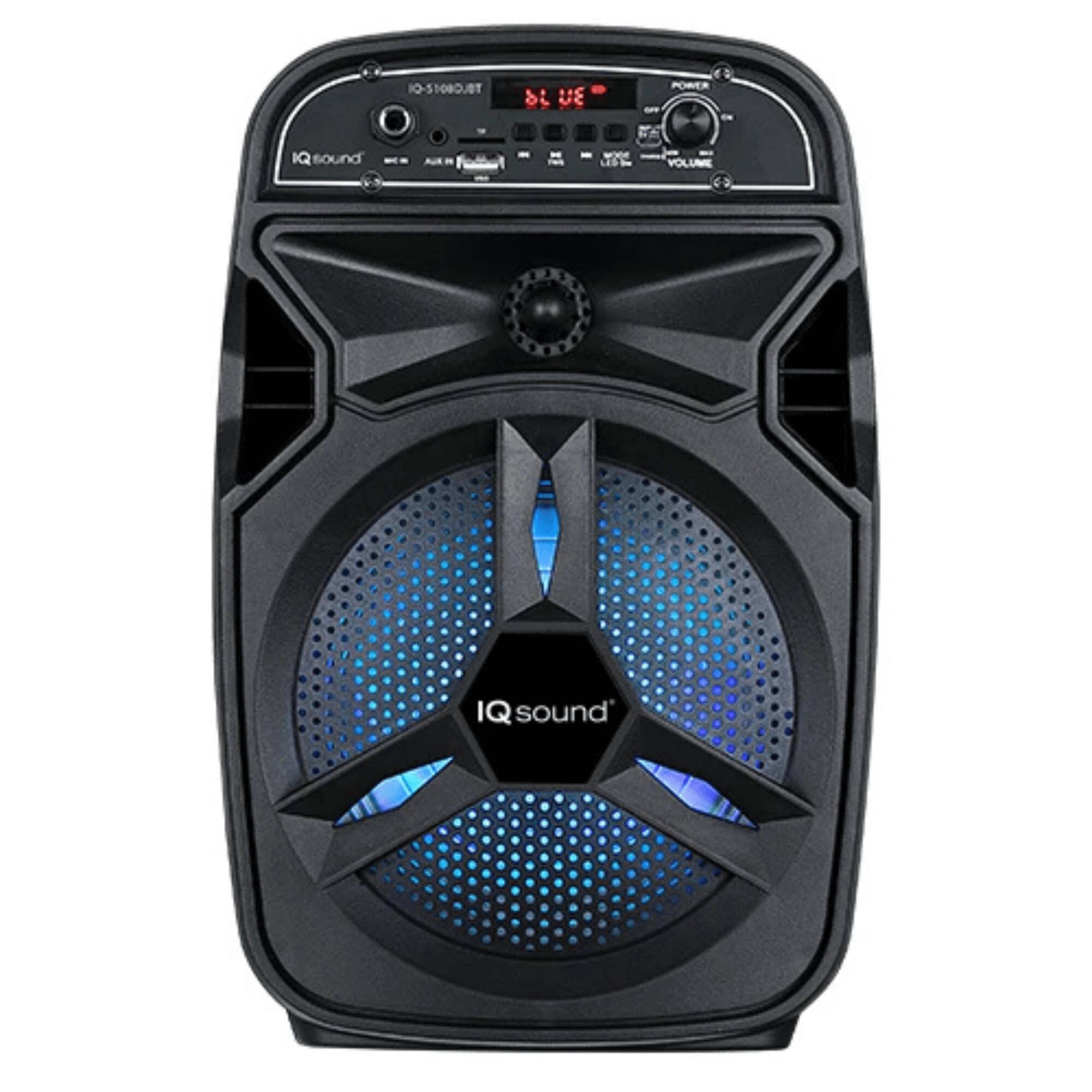 iQ Sound 8 Inch Portable Bluetooth TWS Speaker Black IQ-5108DJBT - Best Buy