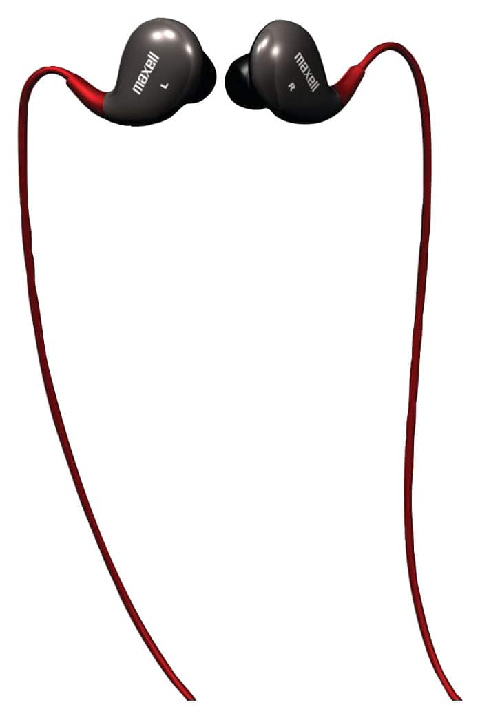 Best Buy: Maxell Pure Fitness Earbud Headphones Black/Red 192005