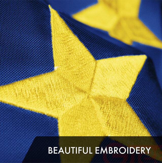 G128 Alaska State Flag 3x5 ft 2 Pack, Embroidered Polyester Assorted ...