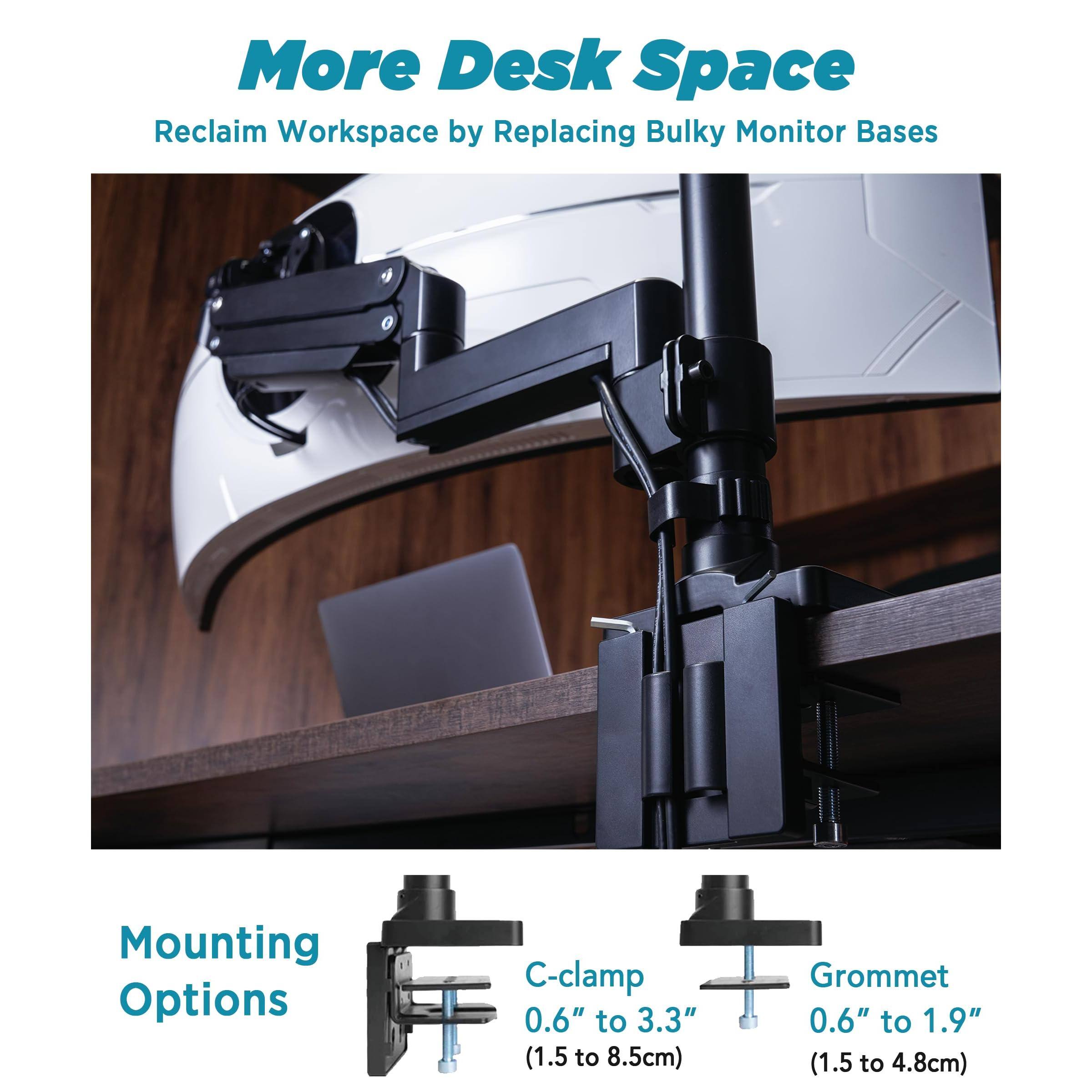 Hirose Alice Heavy Duty Monitor Arm For Ultrawide Monitors Up To 57 ...