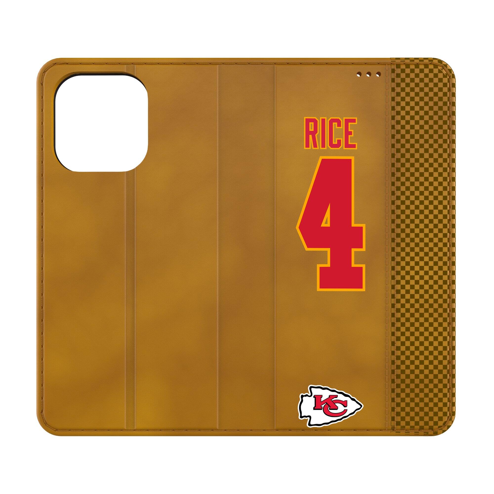 Keyscaper NFL Rashee Rice Kansas City Chiefs Folio iPhone Case 14 Brown ...