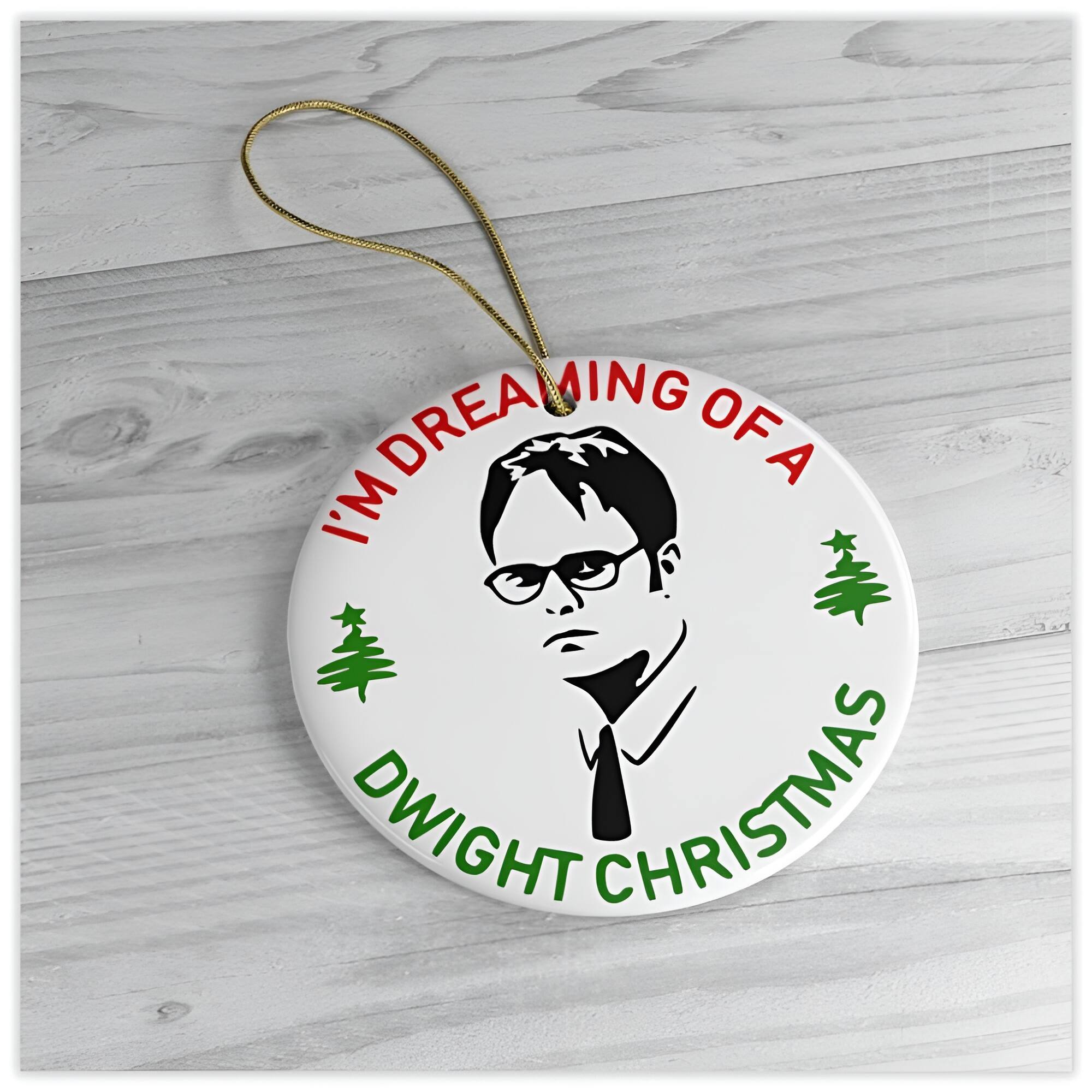 OrnamentallyYou Im Dreaming of a Dwight Christmas Ornament Funny Office ...
