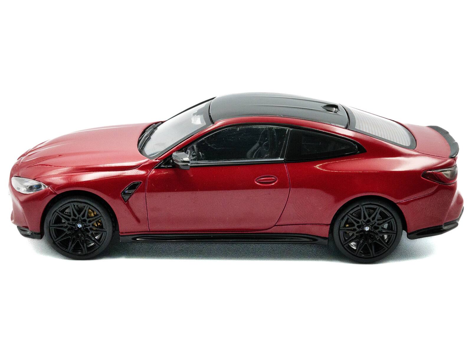 2023 BMW M4 Competition (G82) Imola Top 1/43 Diecast Model Car by Solido Red with Black S4316001 ...