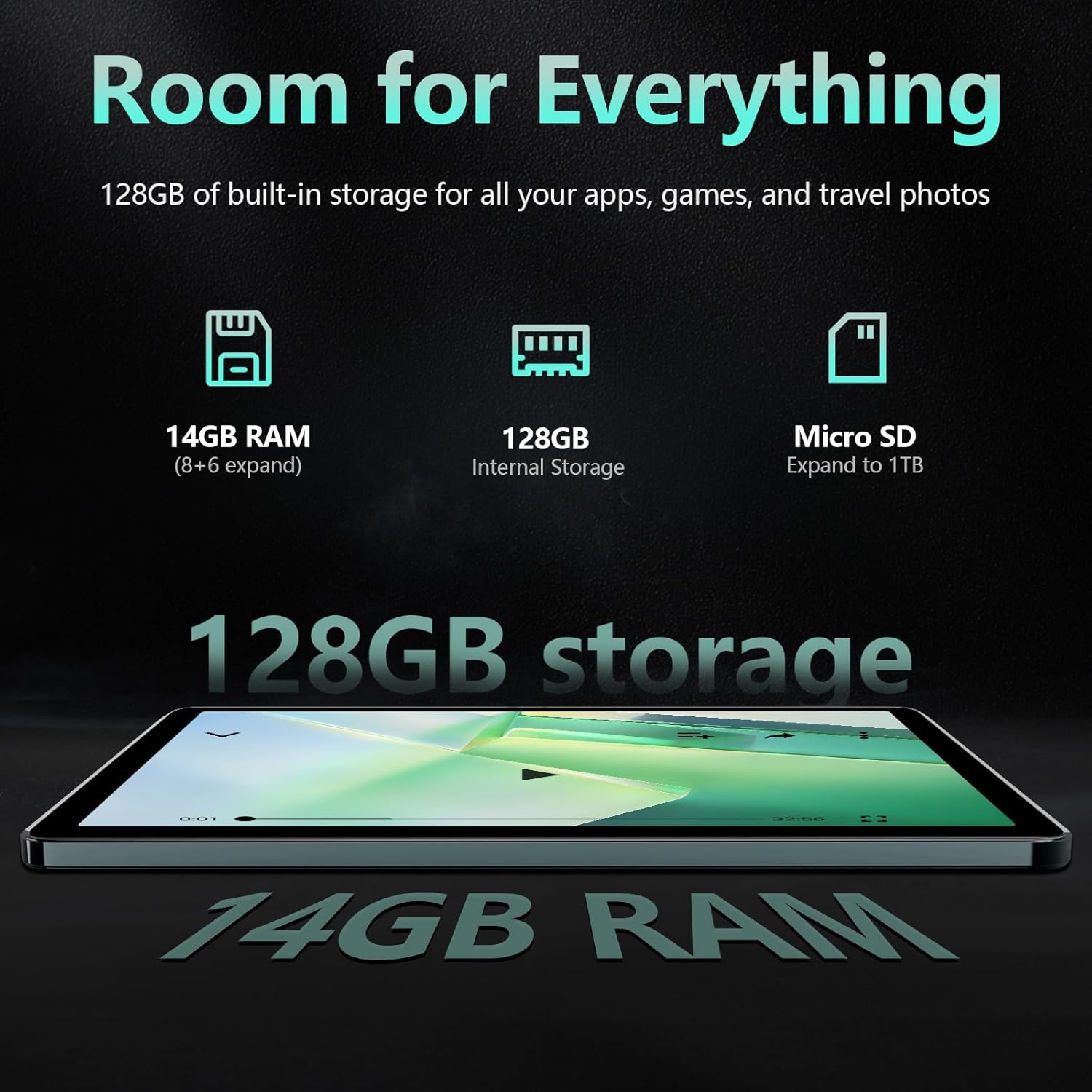 ANTEMPER Android Tablet 10 Inch, 4G Cellular Tablets, Octa Core, 128GB ...