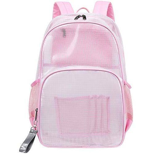 Cozy Serene Heavy Duty Mesh Backpack See Through Bag Stadium Approved ...
