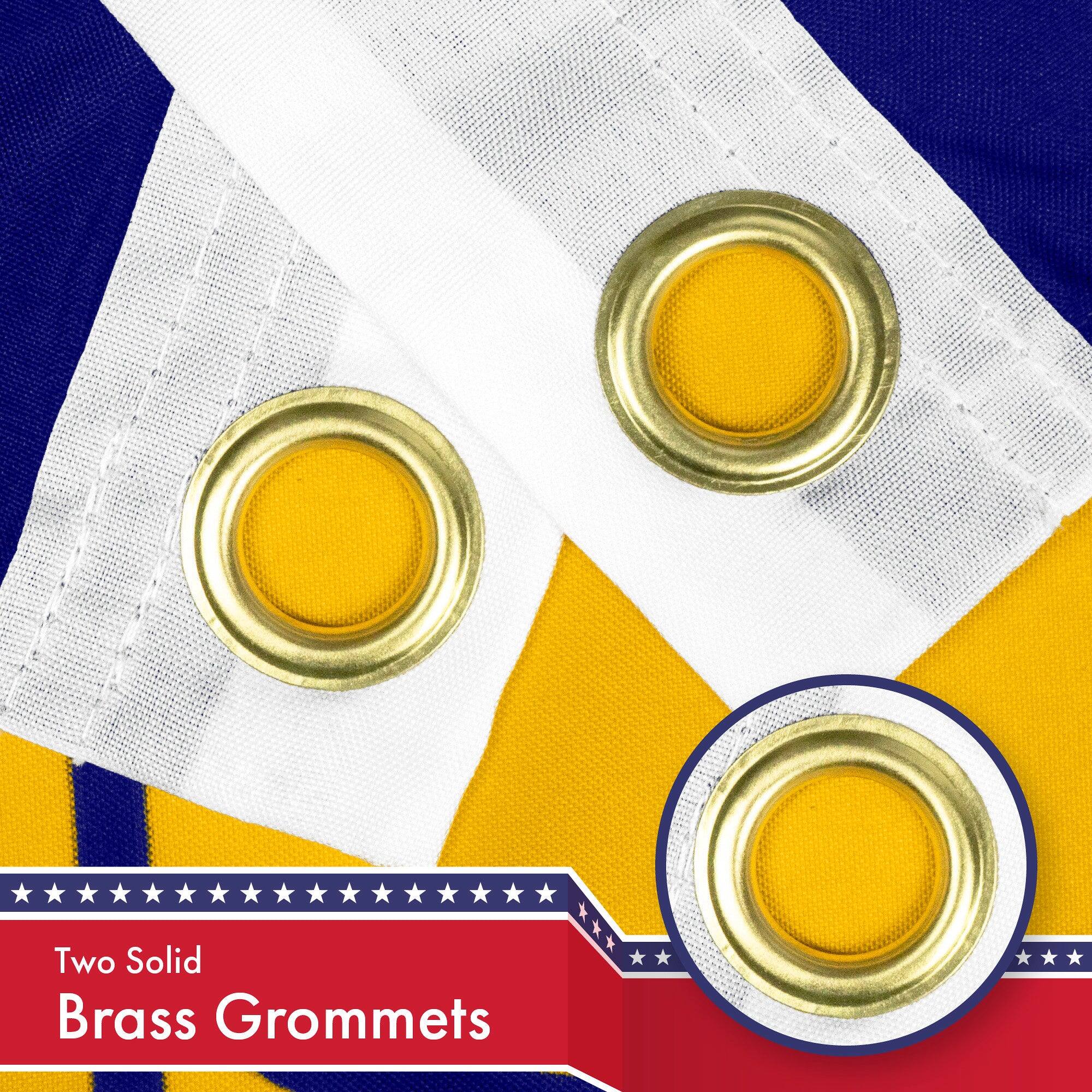 G128 Indiana State Flag 3 x 5 ft 2 Pack 150D Polyester with Brass ...