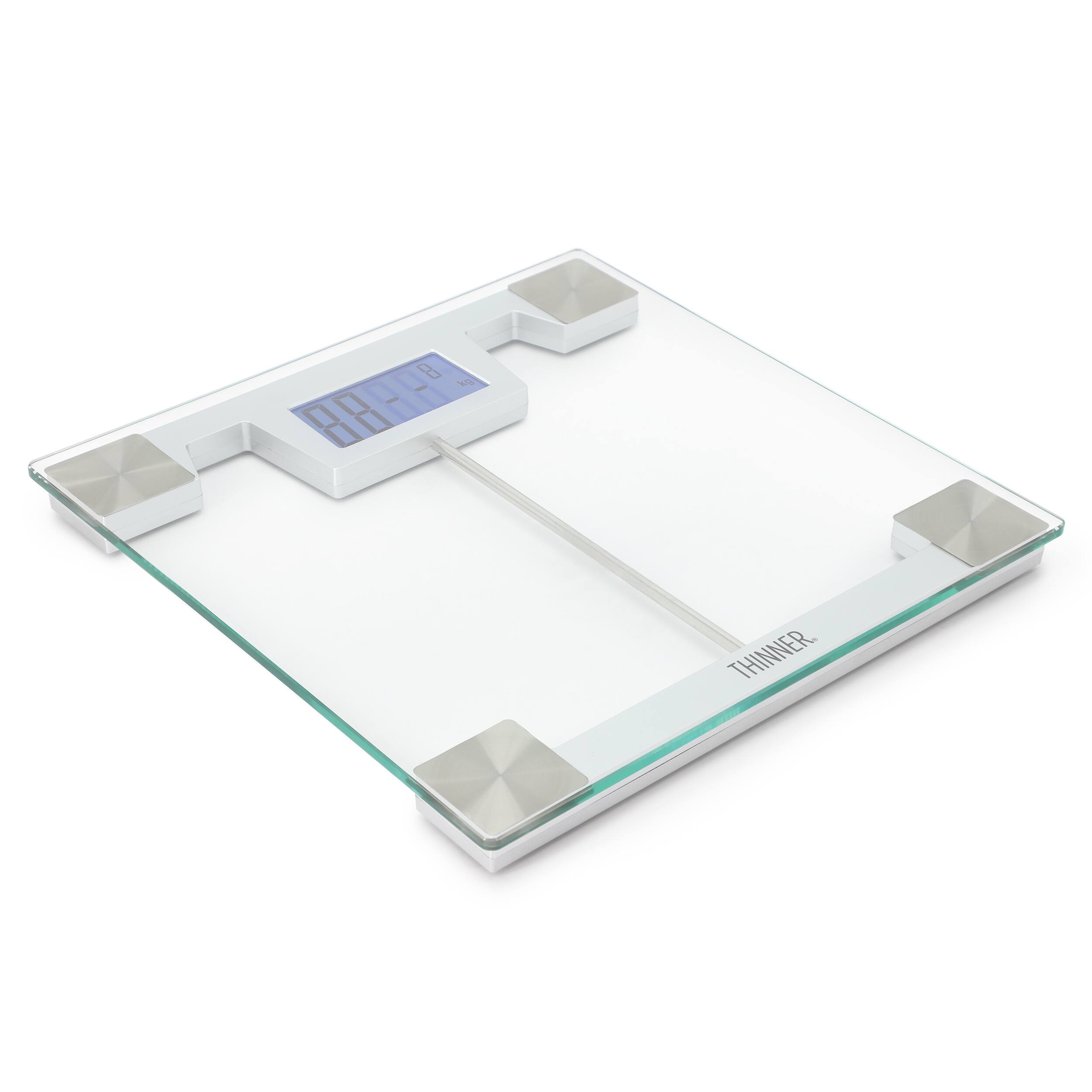 Conair Thinner Digital Glass Weight Scale in Silver Clear 310123433M ...
