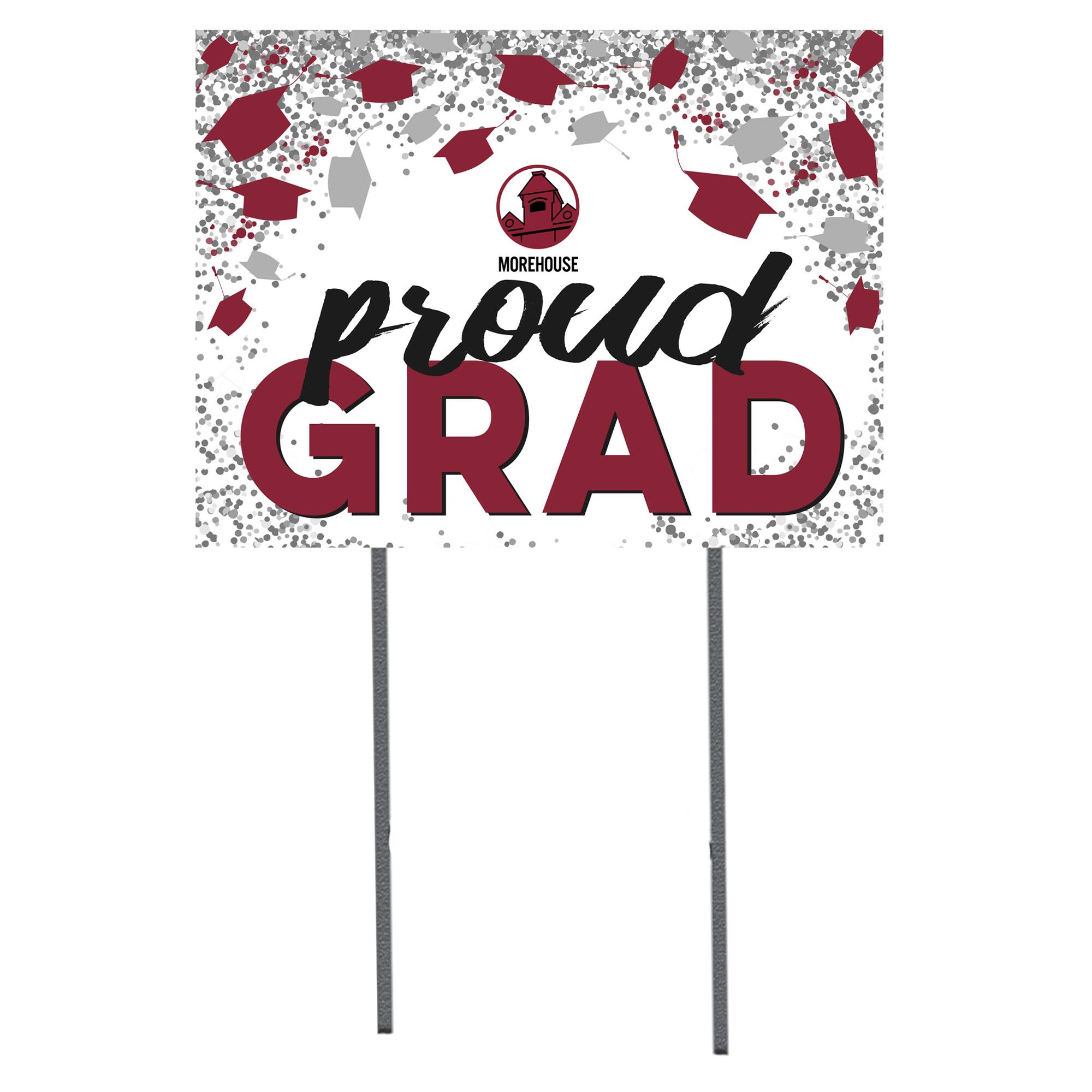 Jardine Morehouse Maroon Tigers 18'' x 24'' Grad Yard Sign White ...