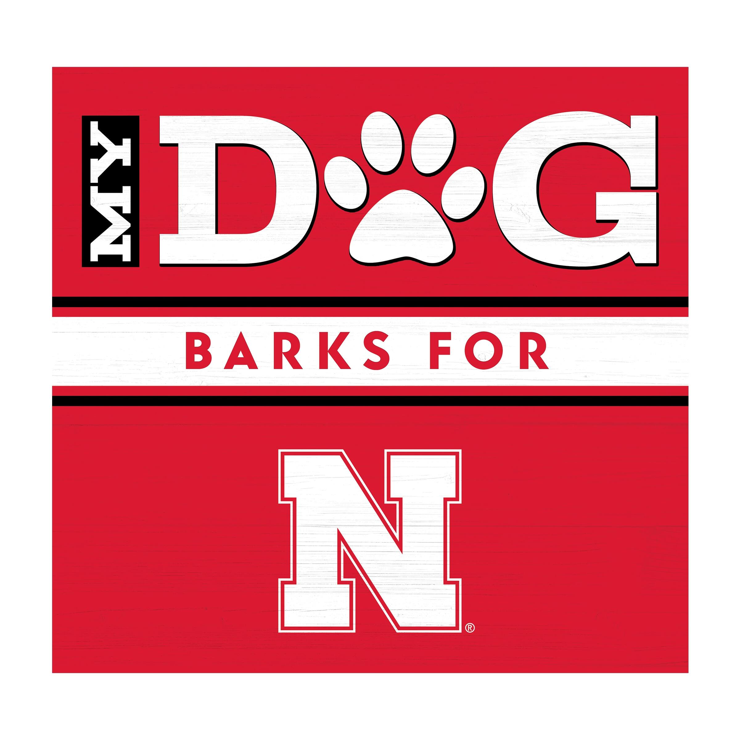 Imperial Nebraska Huskers 10" x 10.5" My Dog Barks Wood Wall Art ...