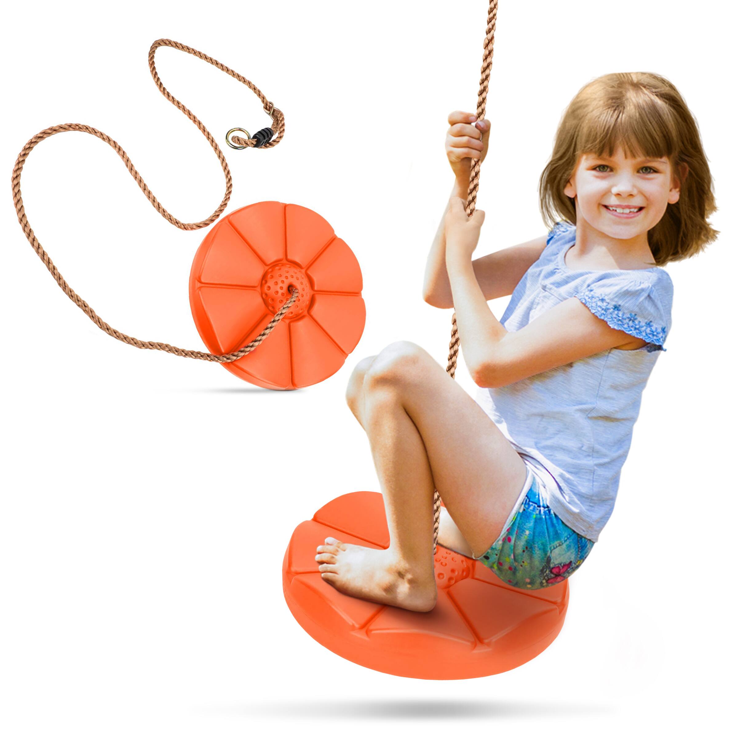 Sorbus Disc Seat Swing, Kids Monkey Rope Tree Zip Line Swings for Play ...