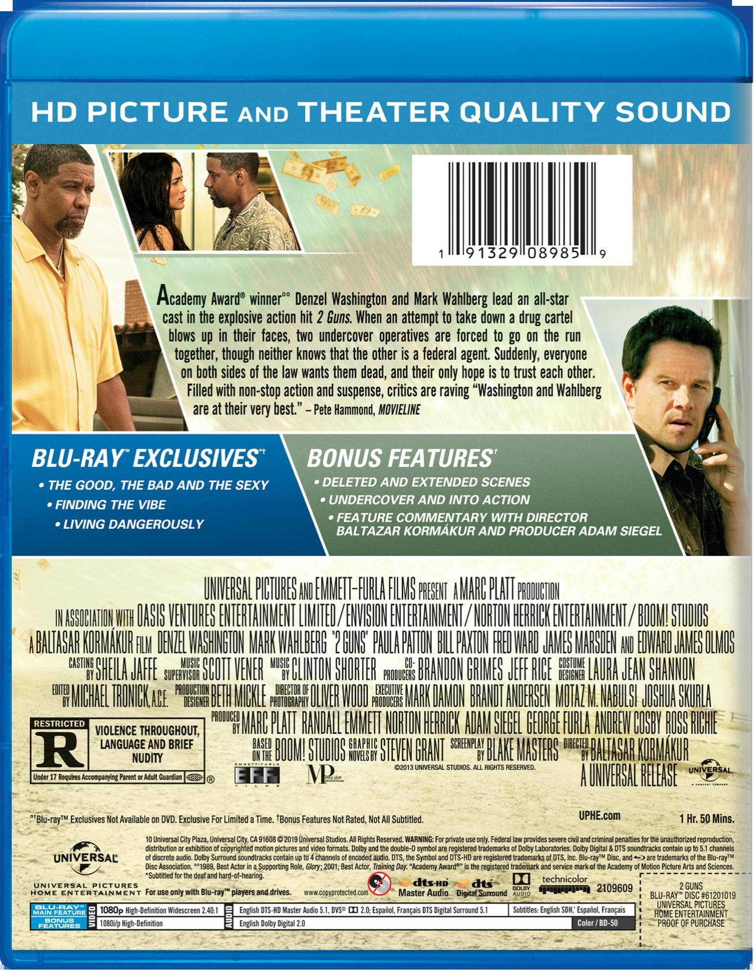 2 Guns (Blu ray New Box Art) [Blu ray] [Standard] - Best Buy