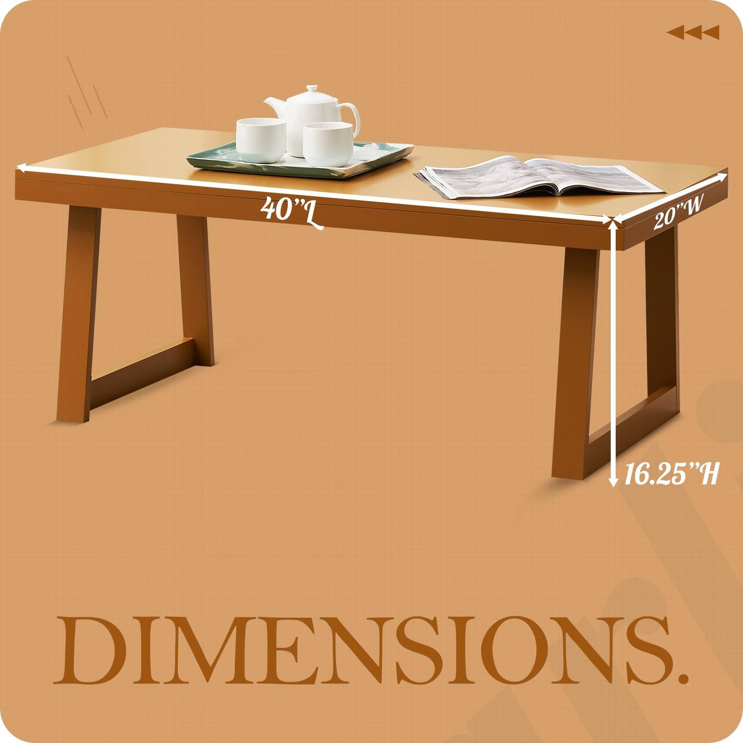 Kings Brand Furniture Charlie Rectangular Coffee Table, Center Table ...