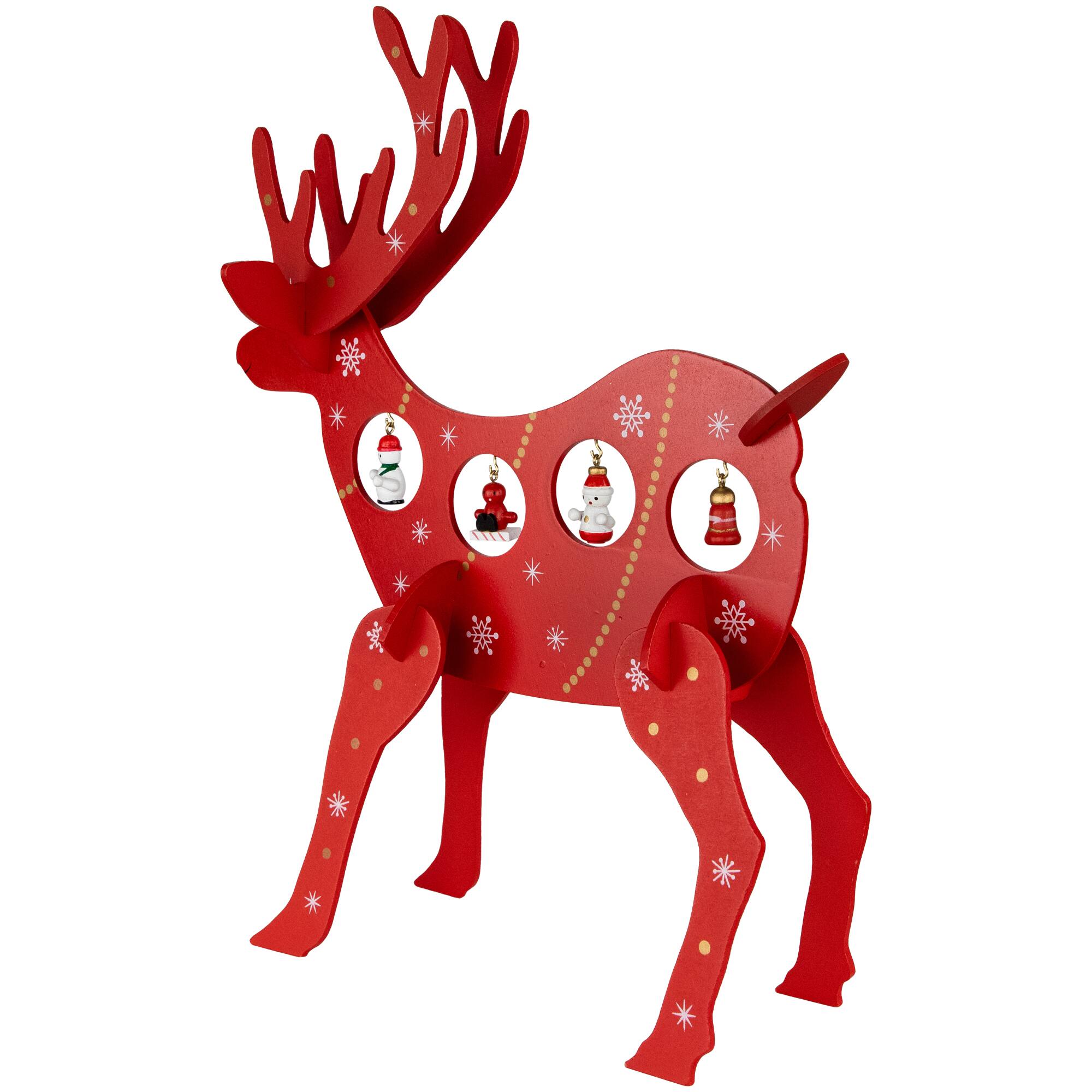 Northlight Reindeer Cut Out Ornament Holder Christmas Decoration 13.25 ...
