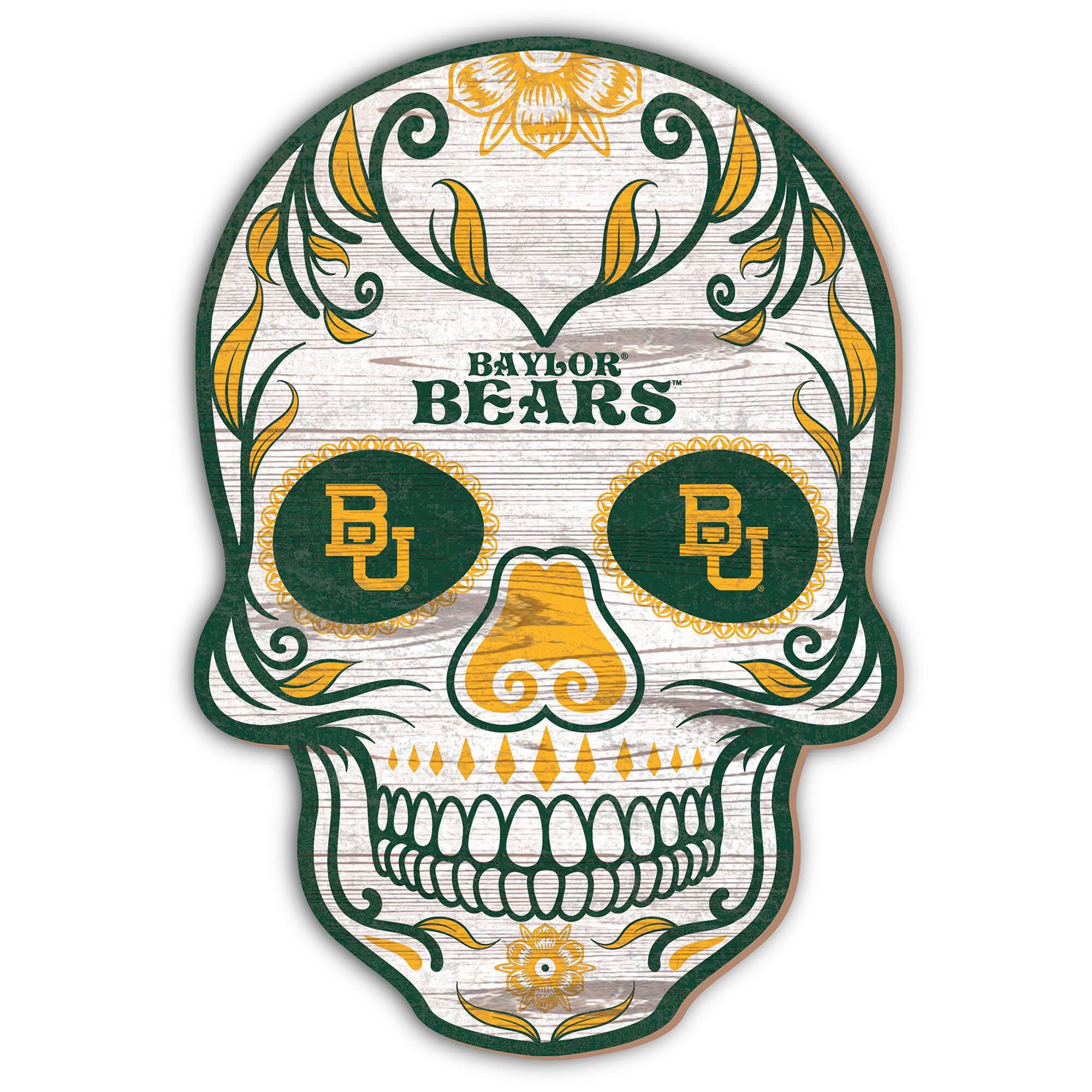 Fan Creations Baylor Bears 12'' Sugar Skull Sign Multicolor 5043228 ...