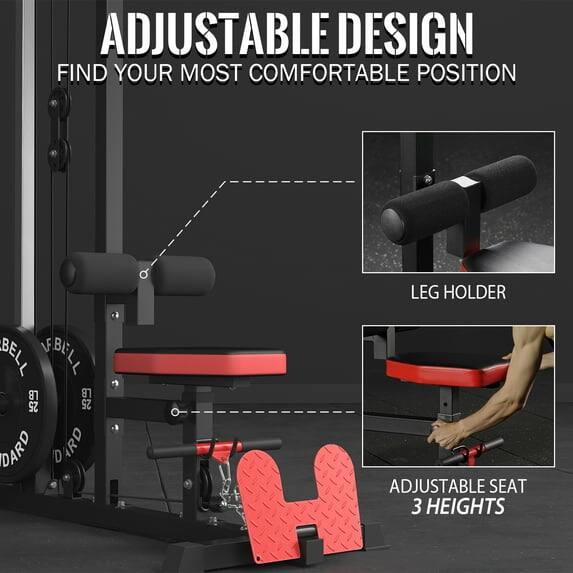Mikolo LAT Pull Down Machine, Multifunction Cable Workout Equipment ...