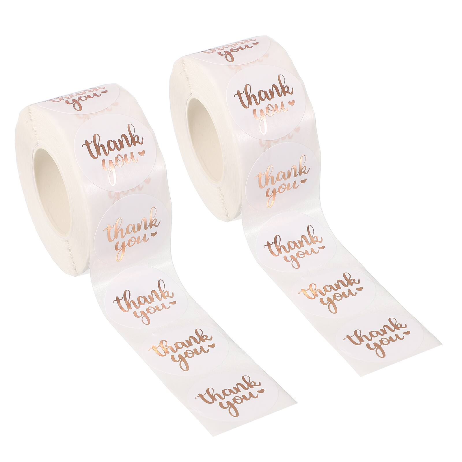 Unique Bargains 1000pcs Thank You Stickers, 1 Inch Round Self Adhesive ...