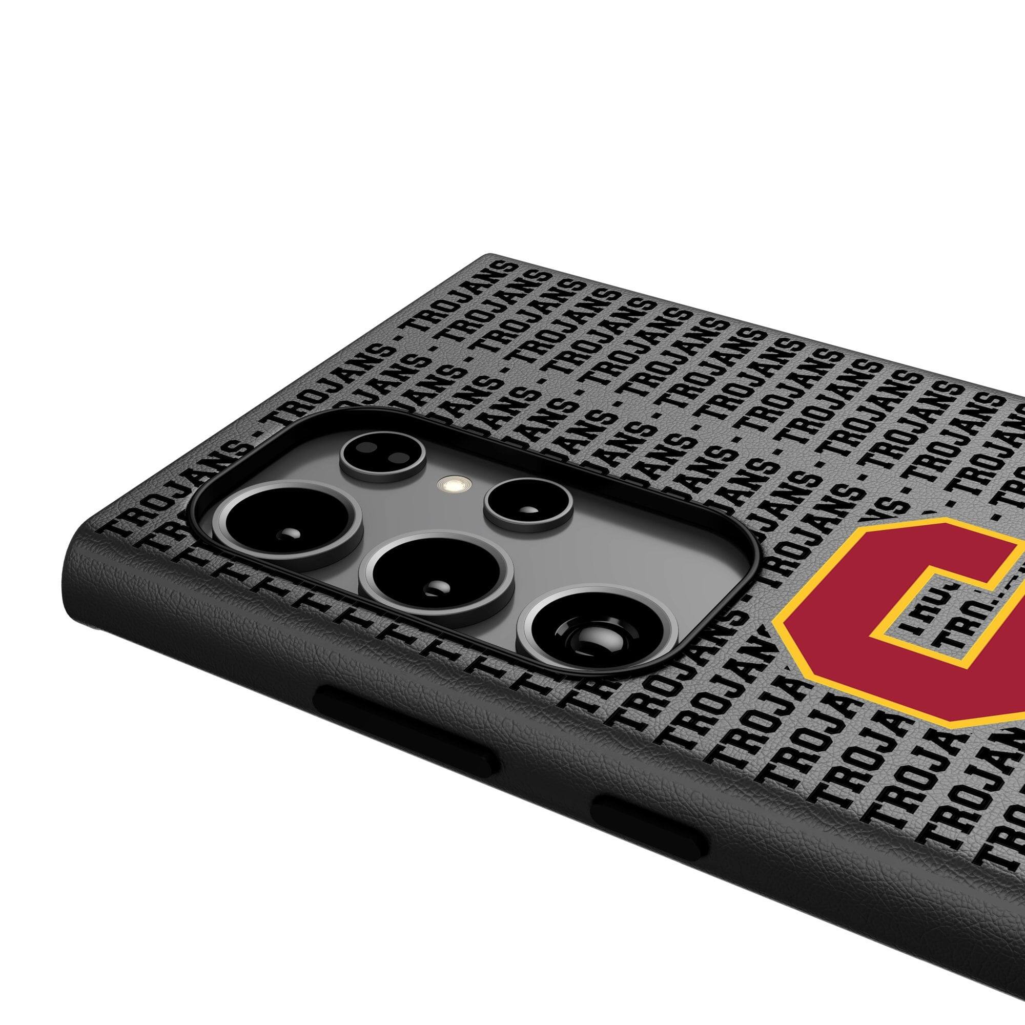 Keyscaper NCAA USC Trojans Text Backdrop Galaxy Magnetic Bump Case S24 ...