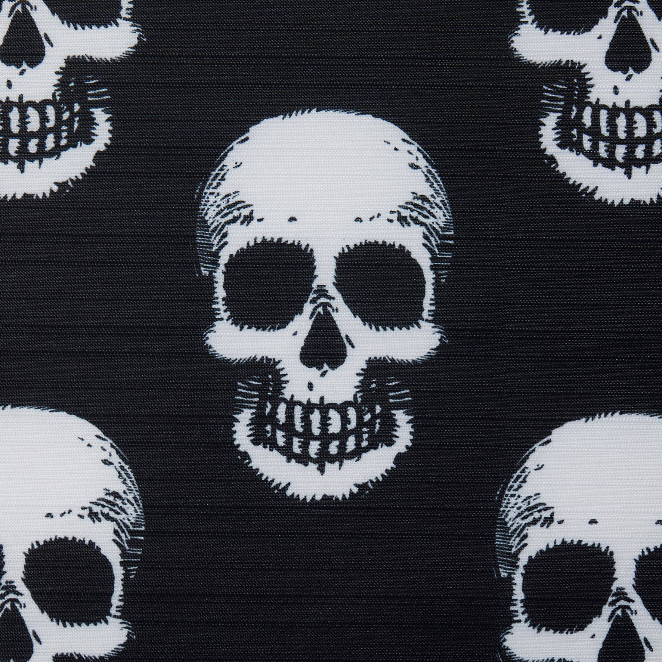 Kate Aurora Halloween Accents White Spooky Skulls Fabric Shower Curtain ...