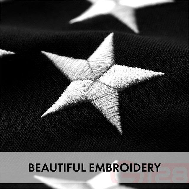 G128 2 Pack Thin Blue Line Flag 3 x 5 ft Embroidered Spun Polyester ...