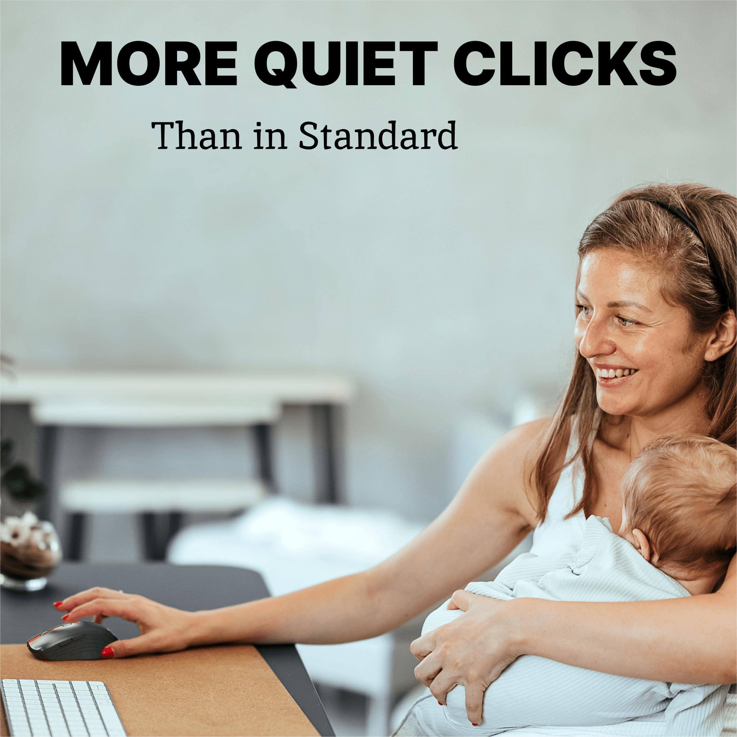 Comfort Essence Silent Mouse Wireless Quiet Cordless Usb For Laptop ...