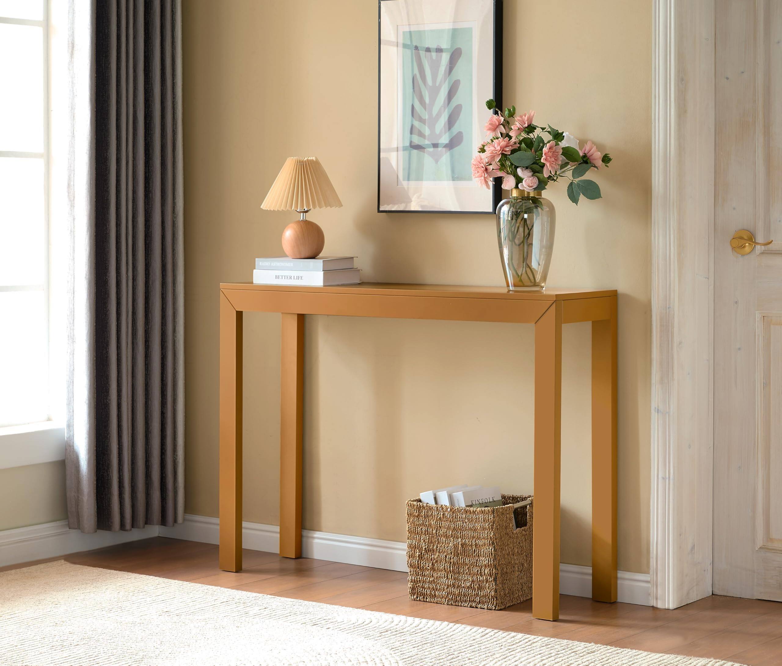 Kings Brand Furniture Russel Long Console Table Minimalist and Slim ...