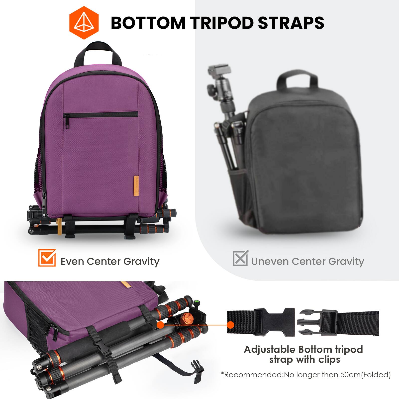 TARION Small Camera Backpack Bag DSLR Camera Bag with 13" Laptop Compartment & Waterproof Rain ...