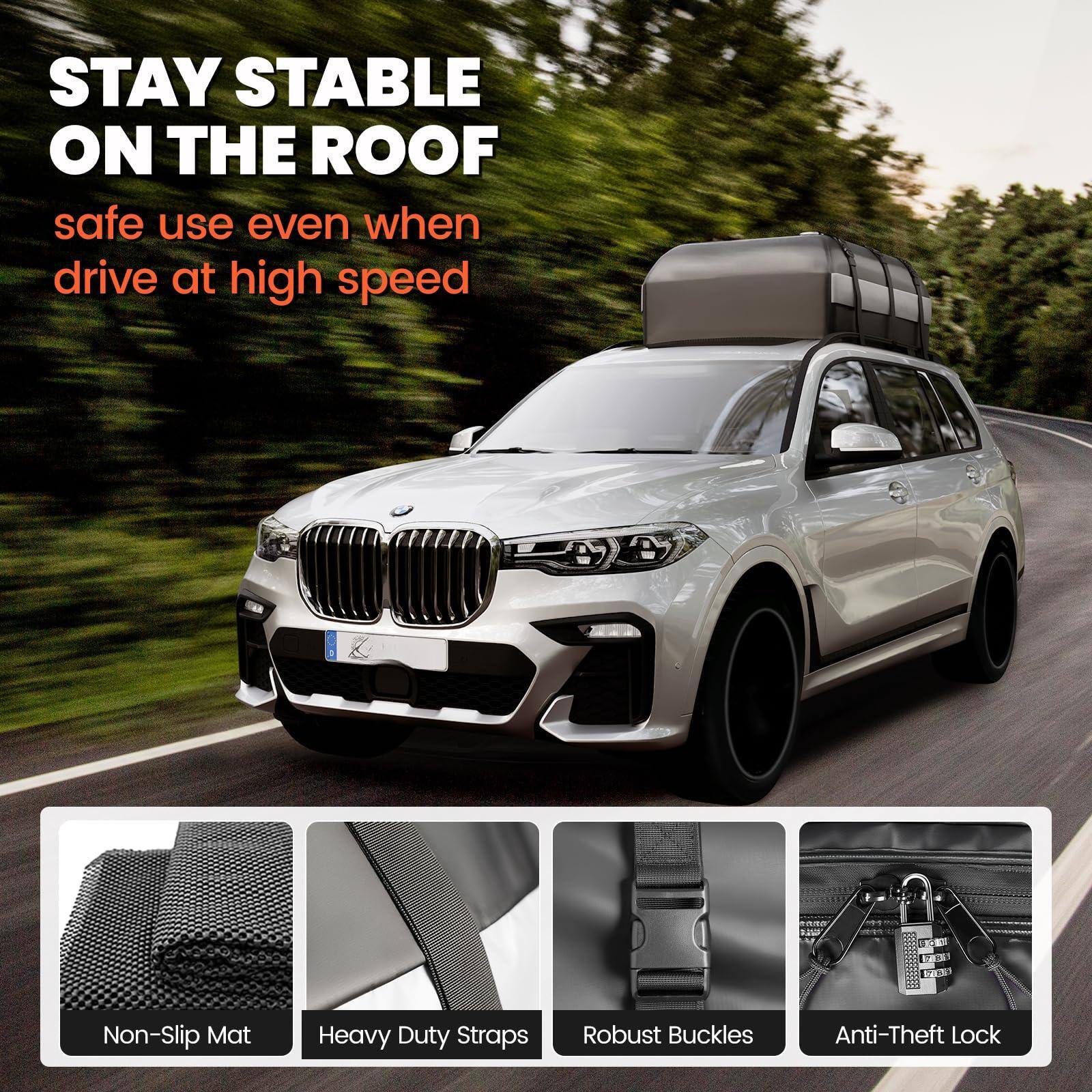 NICHOLAS KLEIN Car Rooftop Cargo Carrier Bag Waterproof Heavy Duty Roof ...